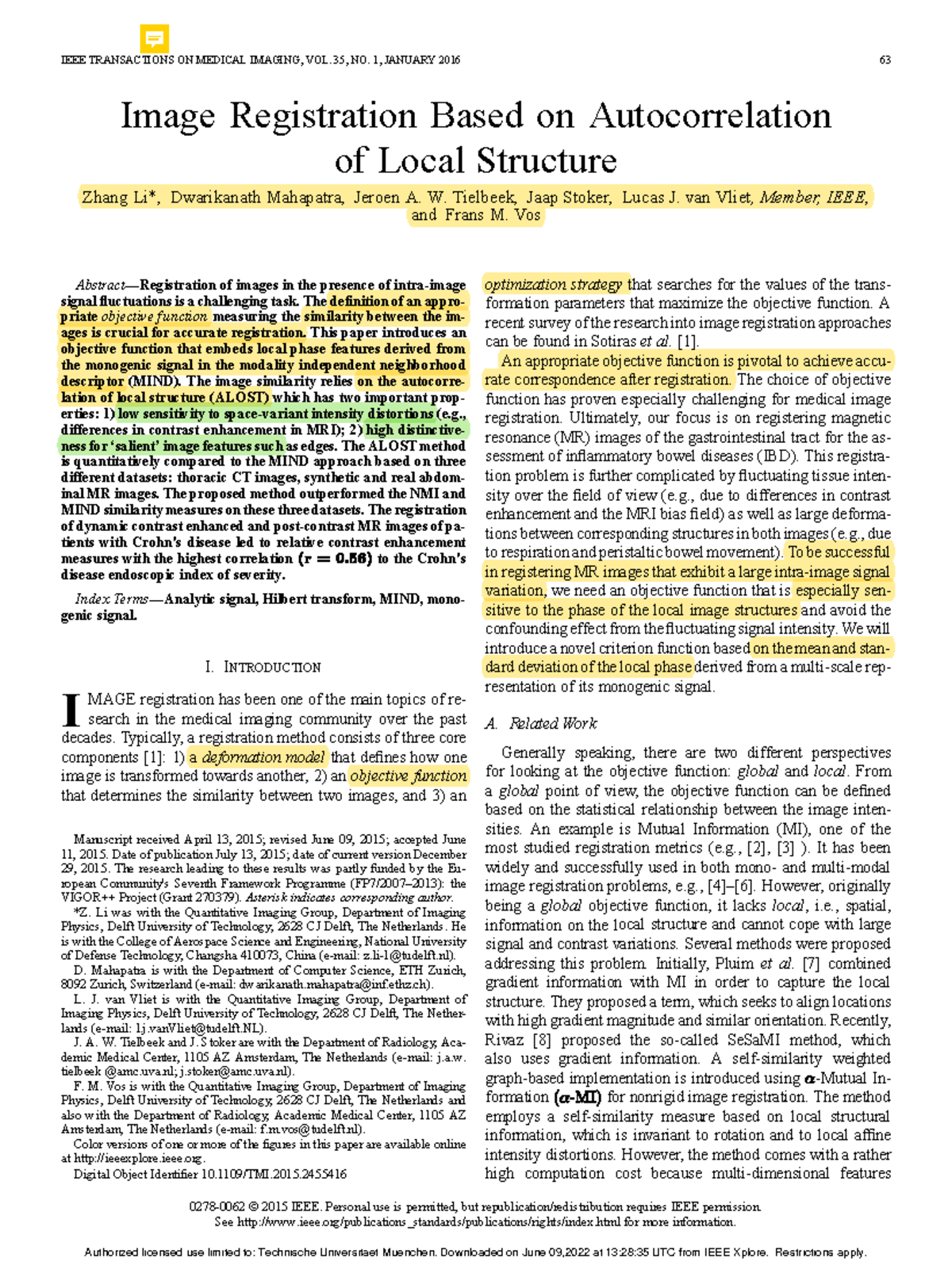 Image Registration Based on Autocorrelation of Local Structure - IEEE ...