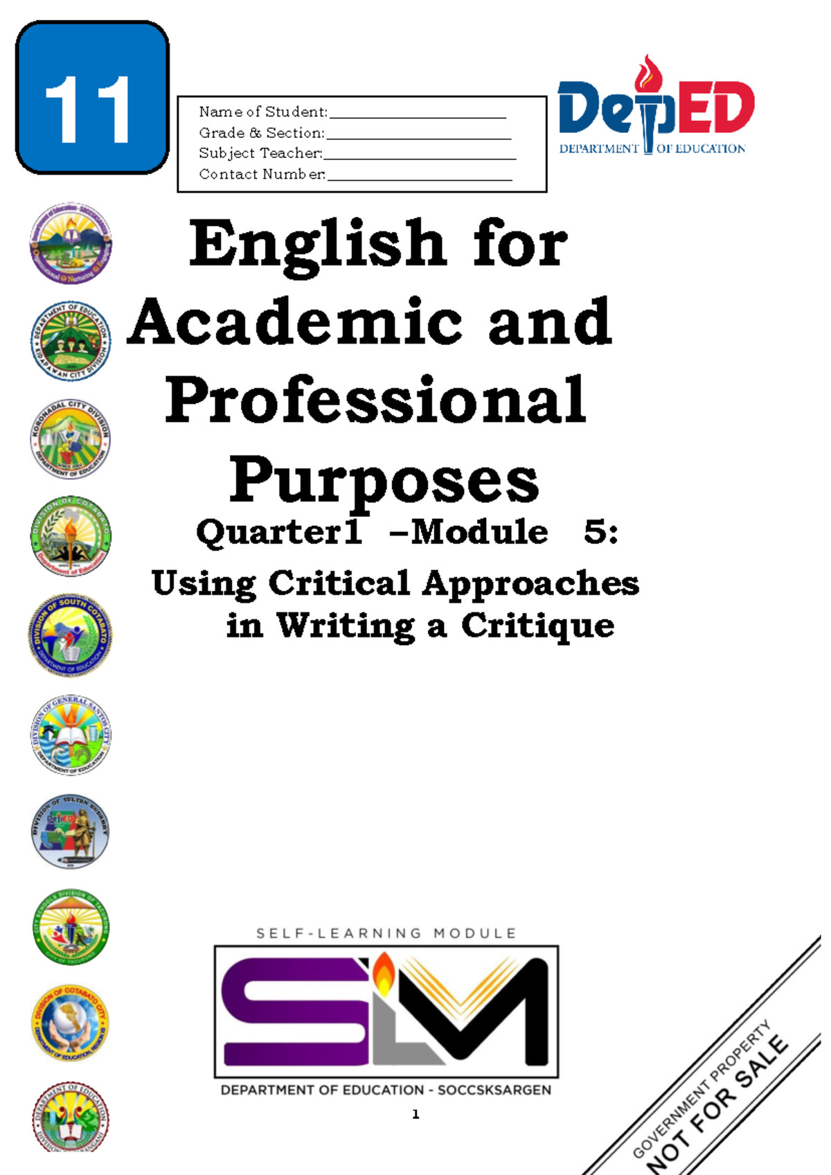 Eapp module 5 new edited - English for Academic and Professional ...