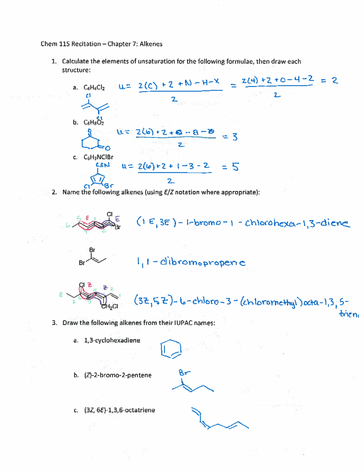Chapter 7 Answers - Recitation Worksheet Answer Key - Chem 115 ...