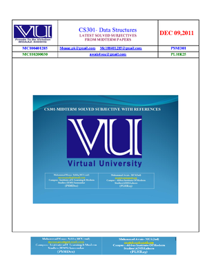 CS201 Highlight Handout by VU Toper-1 - Introduction to Programming CS Lecture No. 1 - Studocu