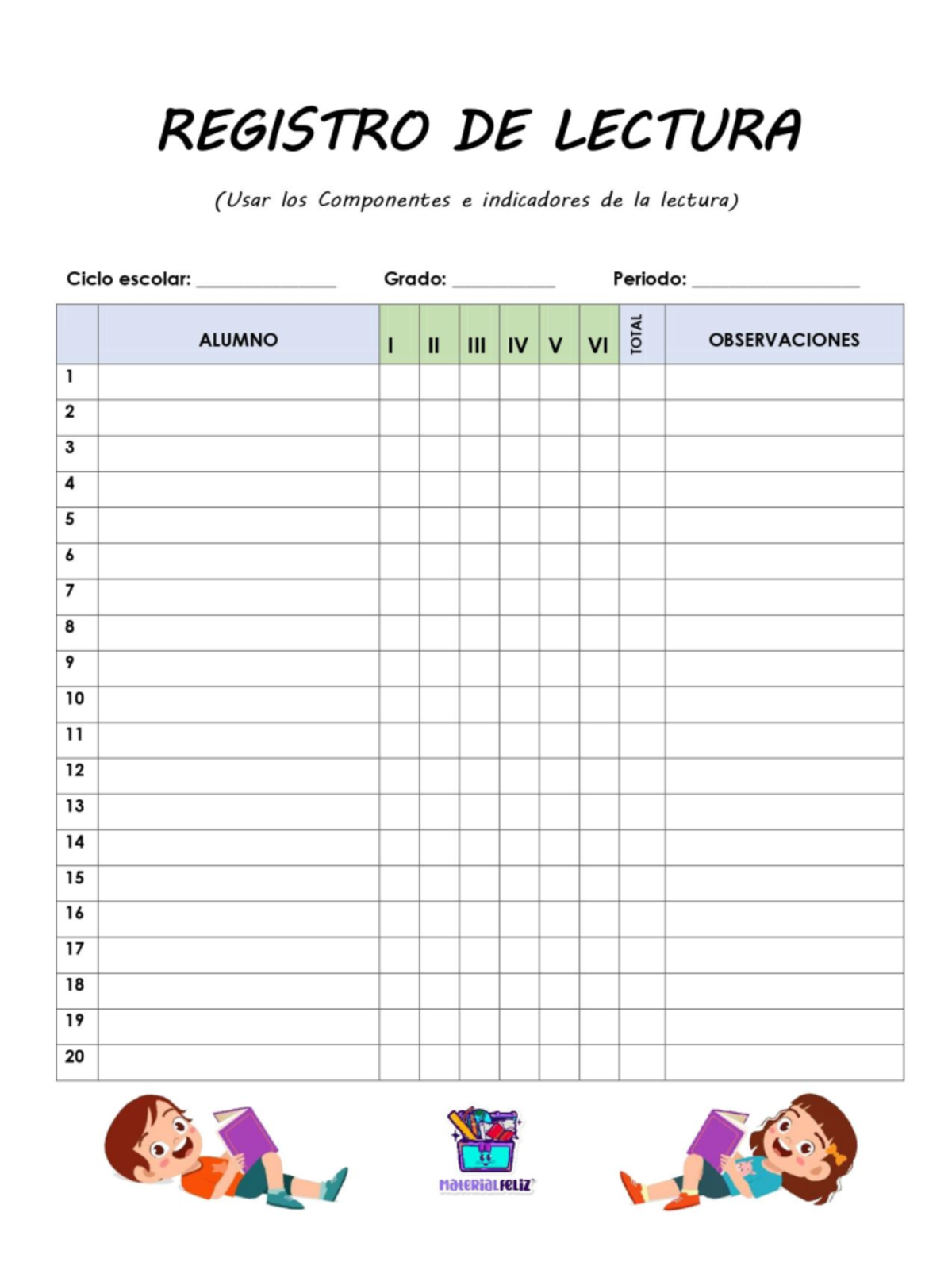 Registro de lectura y comprension - curso fortalecimiento docente - Studocu