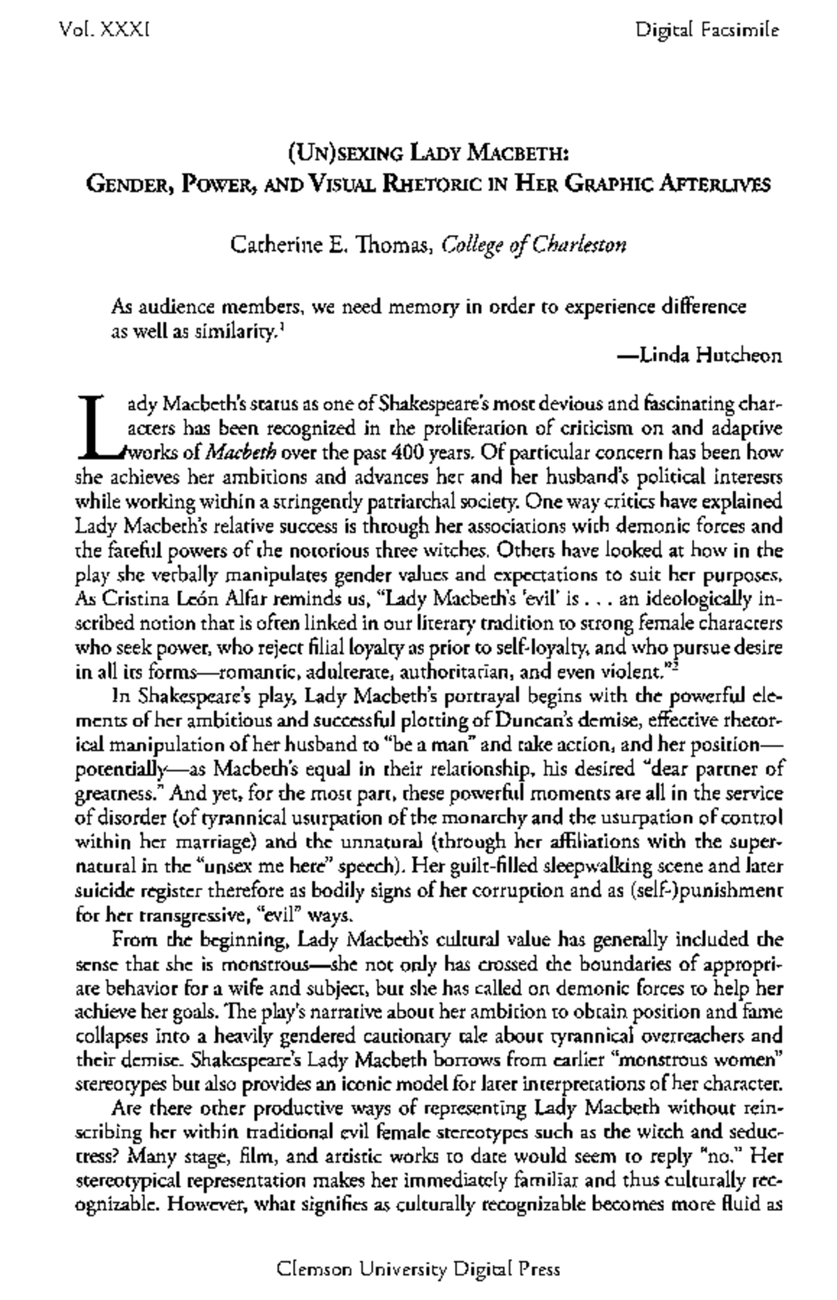(Un) Sexing Lady Macbeth - (UN)sEXING LAnv MAcBETH: GENDER, POWER, AND ...
