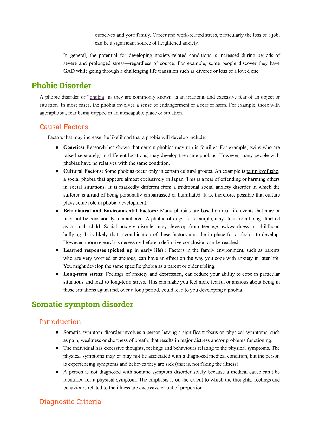 Cia 3 notes - ourselves and your family. Career and work-related stress ...