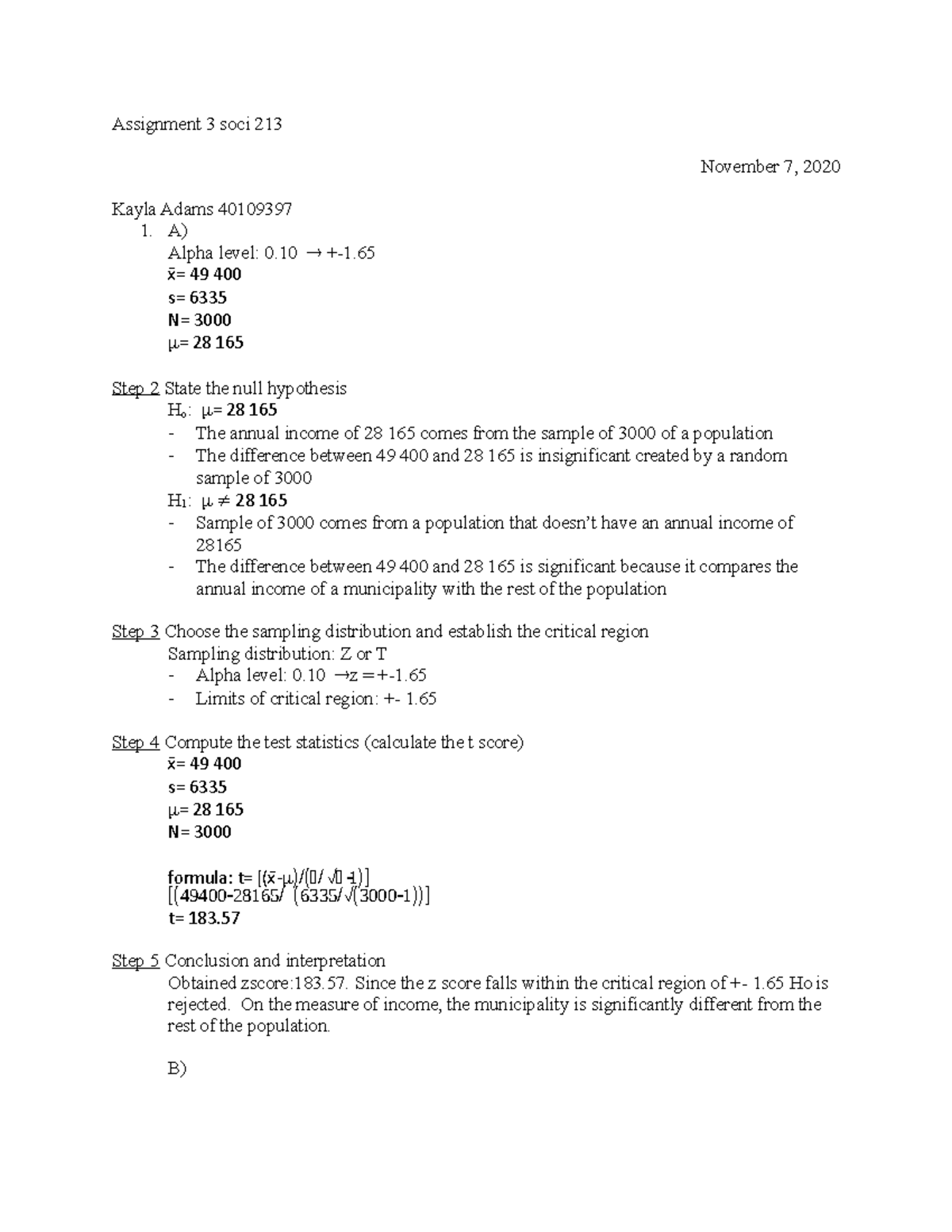 Assignment 3 soci 213 - Assignment 3 soci 213 November 7, 2020 Kayla ...