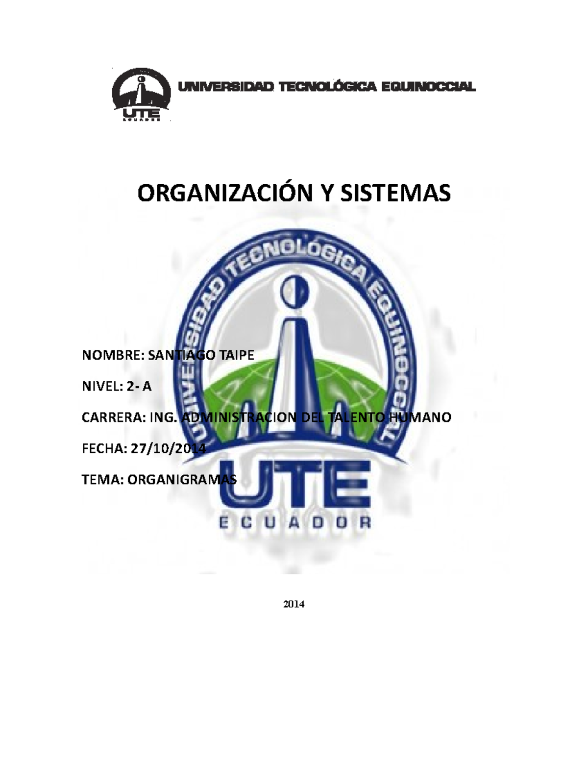 Organización Y Sistemas - Finanzas corporativas - UTE - Studocu