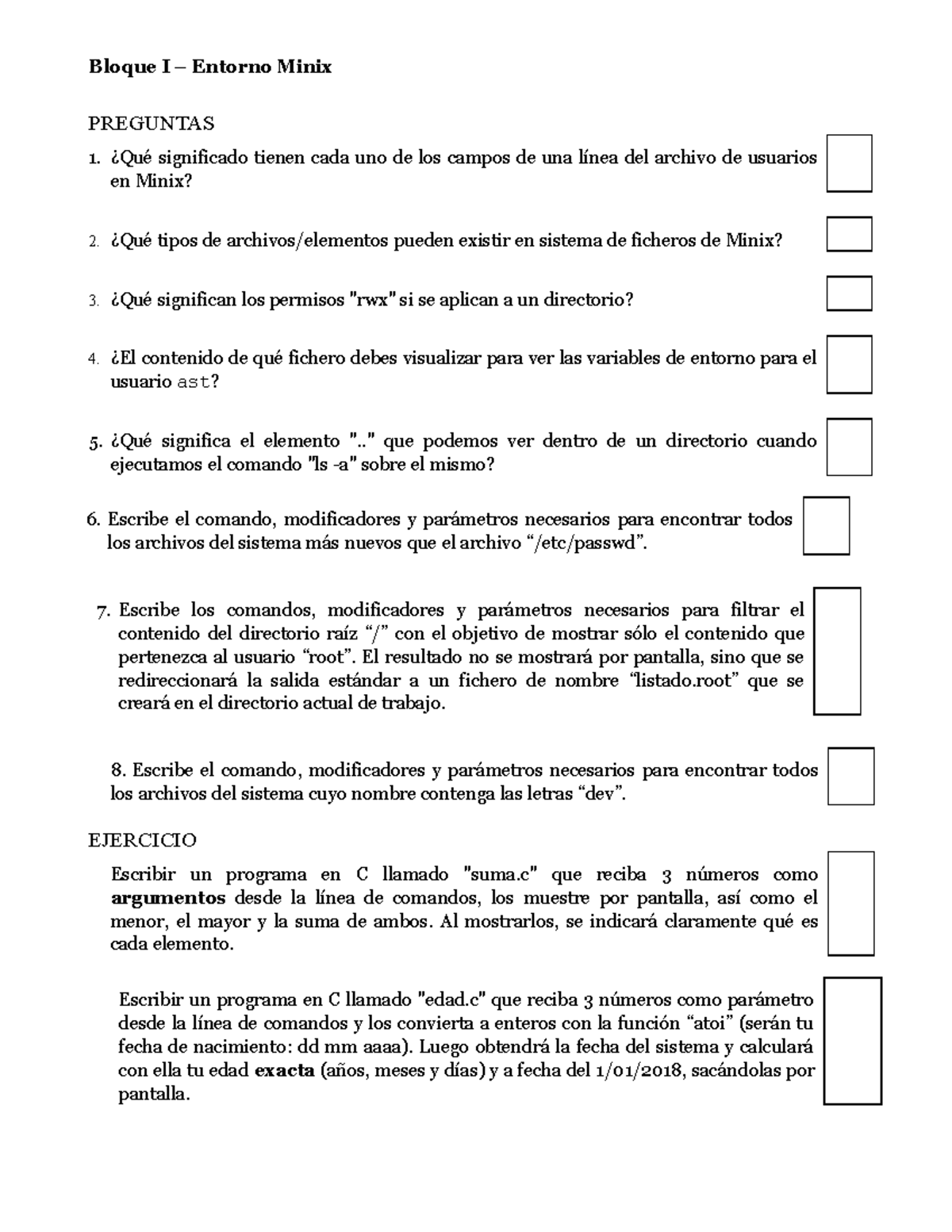 SO Actividad PR-1y2 - cvbnm, - Bloque I – Entorno Minix PREGUNTAS ¿Qué ...