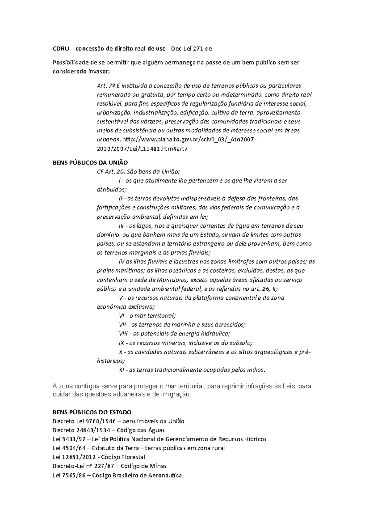AULA DIR ADM II - Aula de Dir adm II - CDRU – concessão de direito real ...