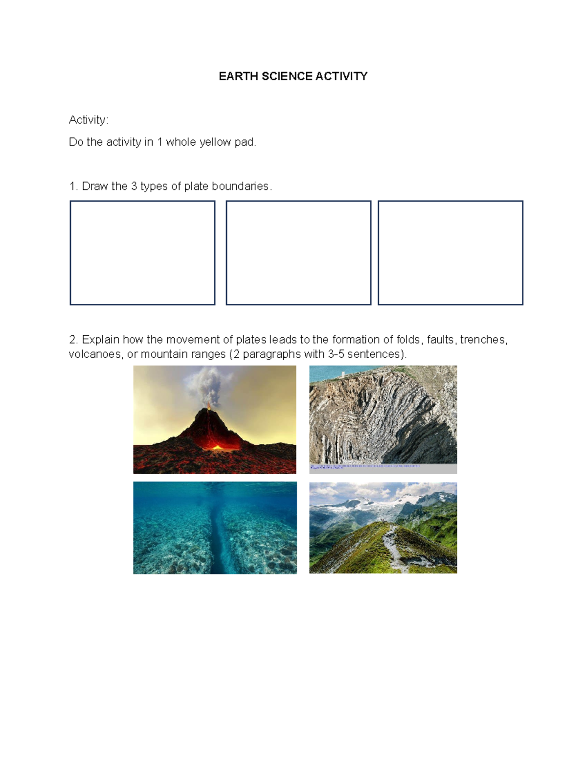 ES SEM1 Q2 Activity - Science, Technology, Engineering and Mathematics ...