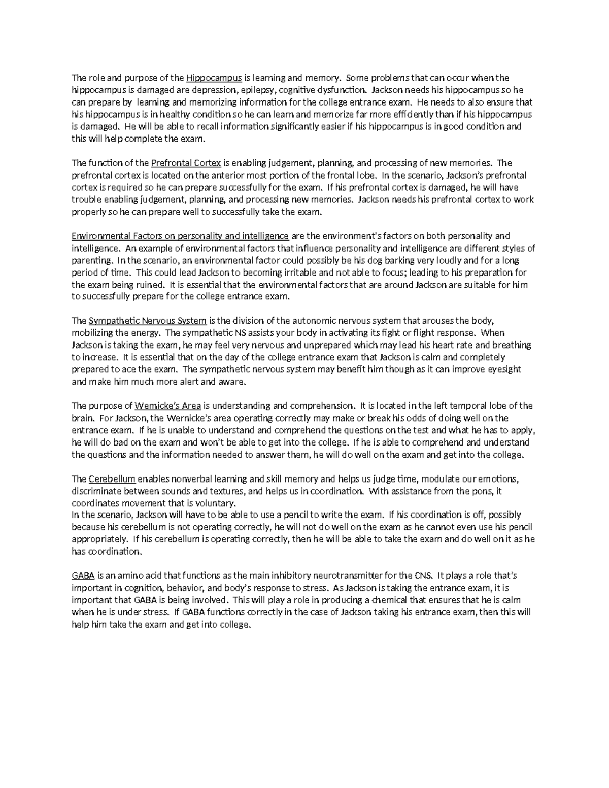 2.07 AP PSYCHOLOGY - The role and purpose of the Hippocampus is ...