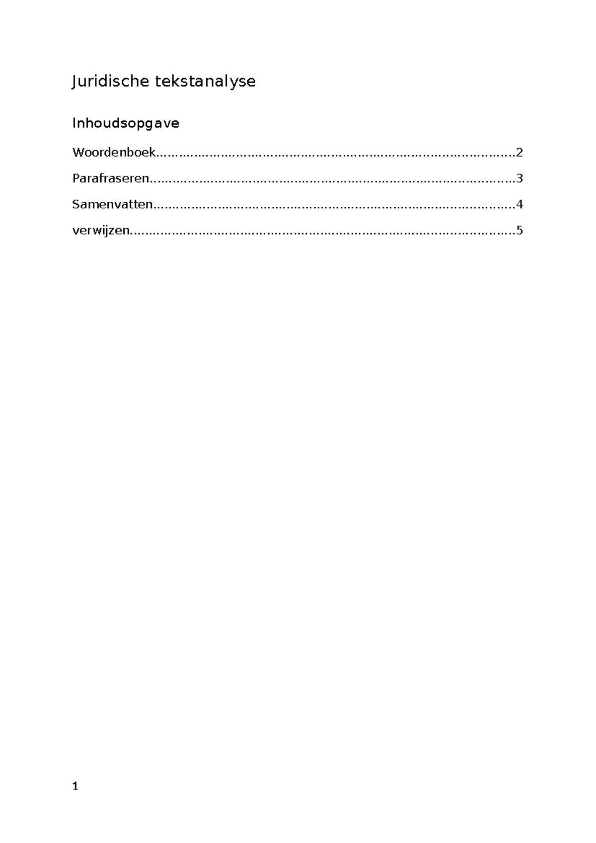Juridische tekstanalyse - Juridische tekstanalyse Inhoudsopgave ...