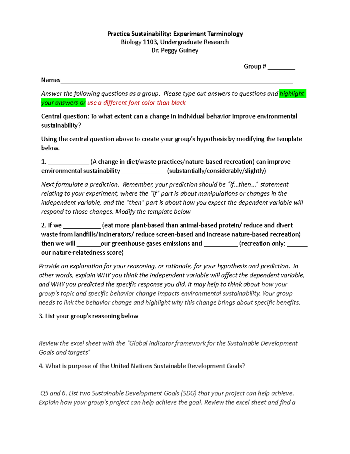 R4 experimental terminology new - Practice Sustainability: Experiment ...