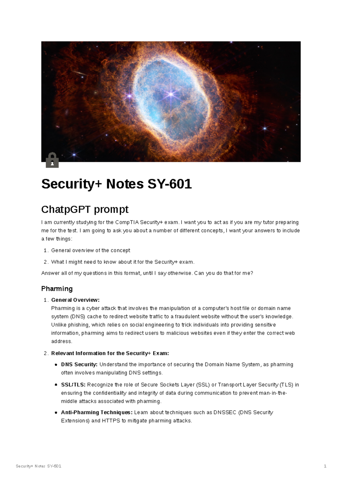 757498 d0-be8c-40e0-ae30-2adab58491 b0 Security Notes SY-601 ...