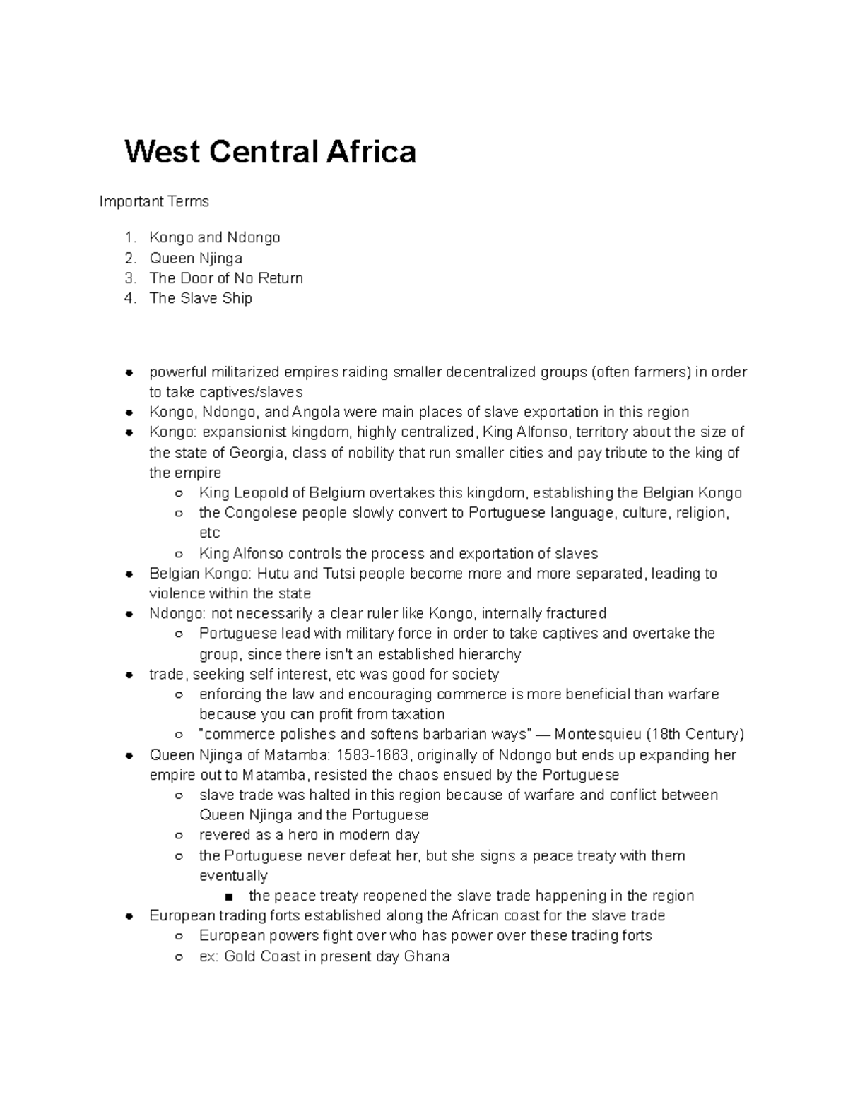 West Central Africa - Dr. Daniel Rood - West Central Africa Important ...