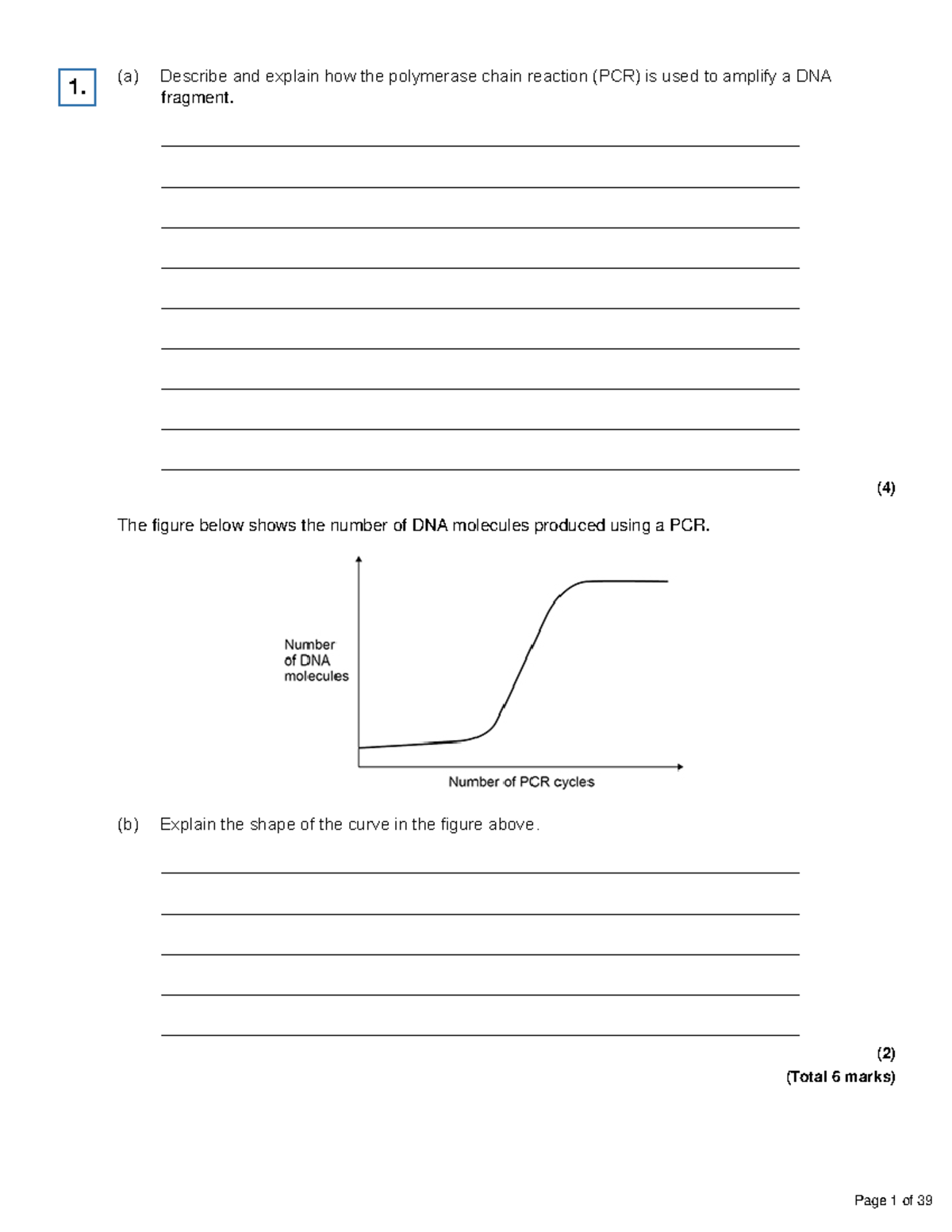 3.8.4.3 Genetic Fingerprinting Qs Only - (a) Describe and explain how ...