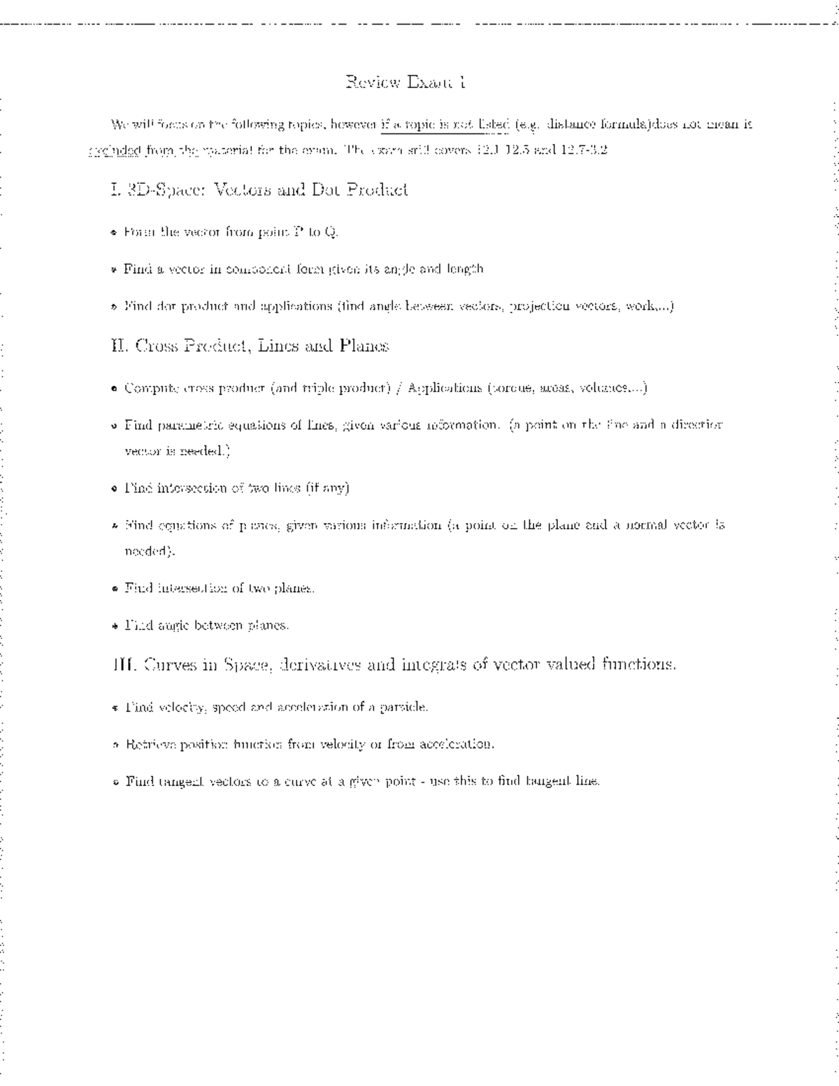 Review exam 1 - MATH 265 - Studocu