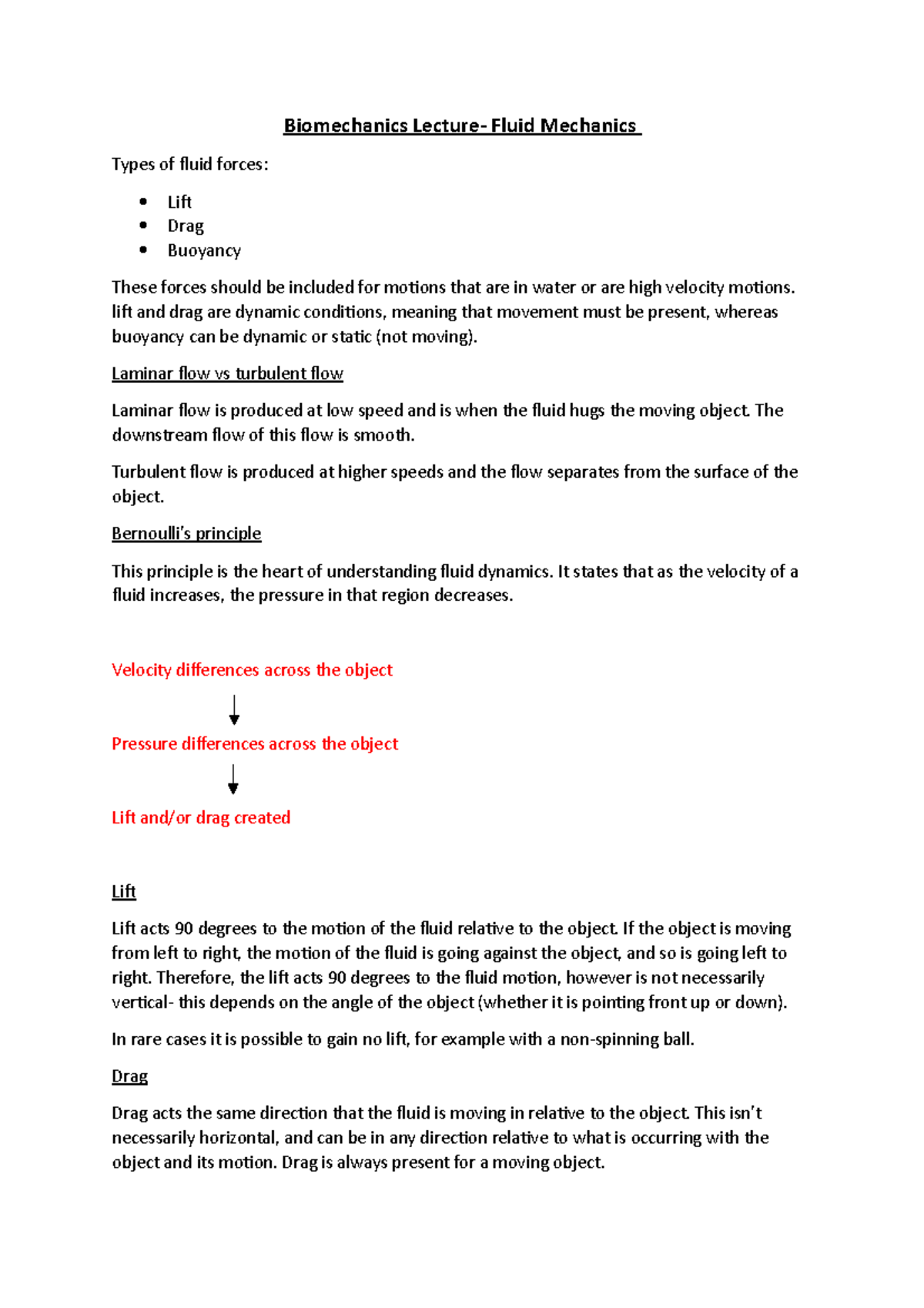 Biomechanical Basis of Human Movement- Fluid Mechanics - Biomechanics ...