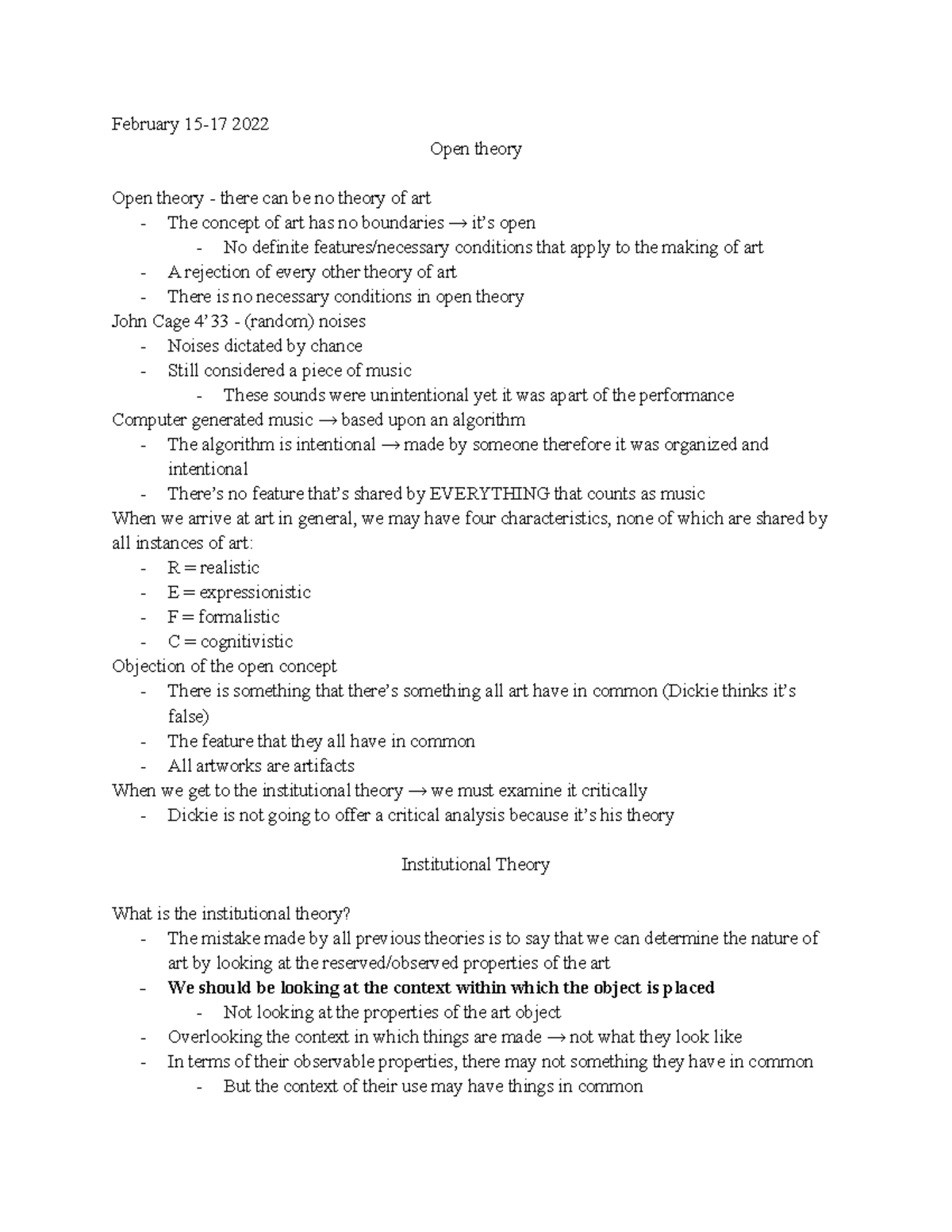 Open Theory - February 15-17 2022 Open theory Open theory - there can ...