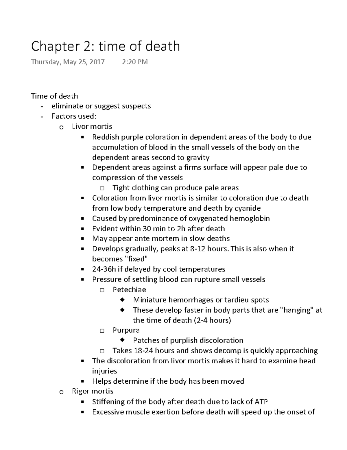 Chapter 2 time of death - Summary Forensic Pathology, Second Edition ...