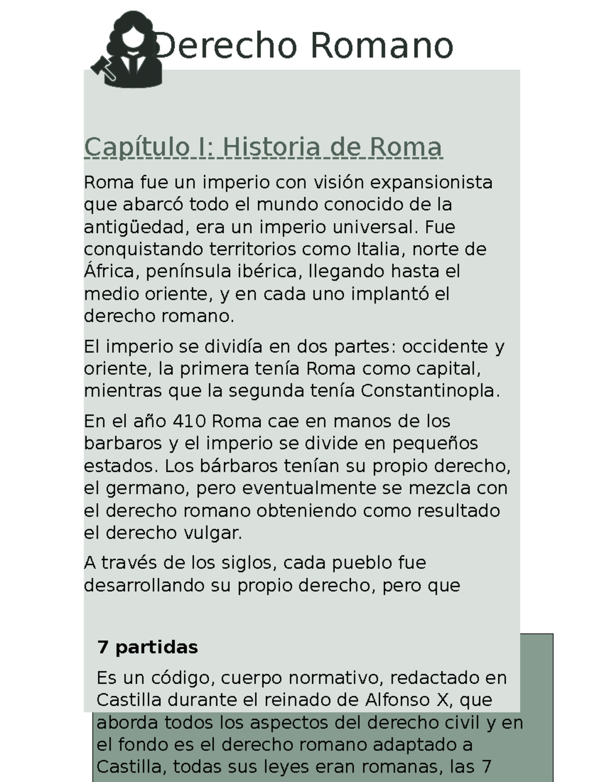 Apuntes Romano I - Capítulo I: Historia de Roma Roma fue un imperio con ...