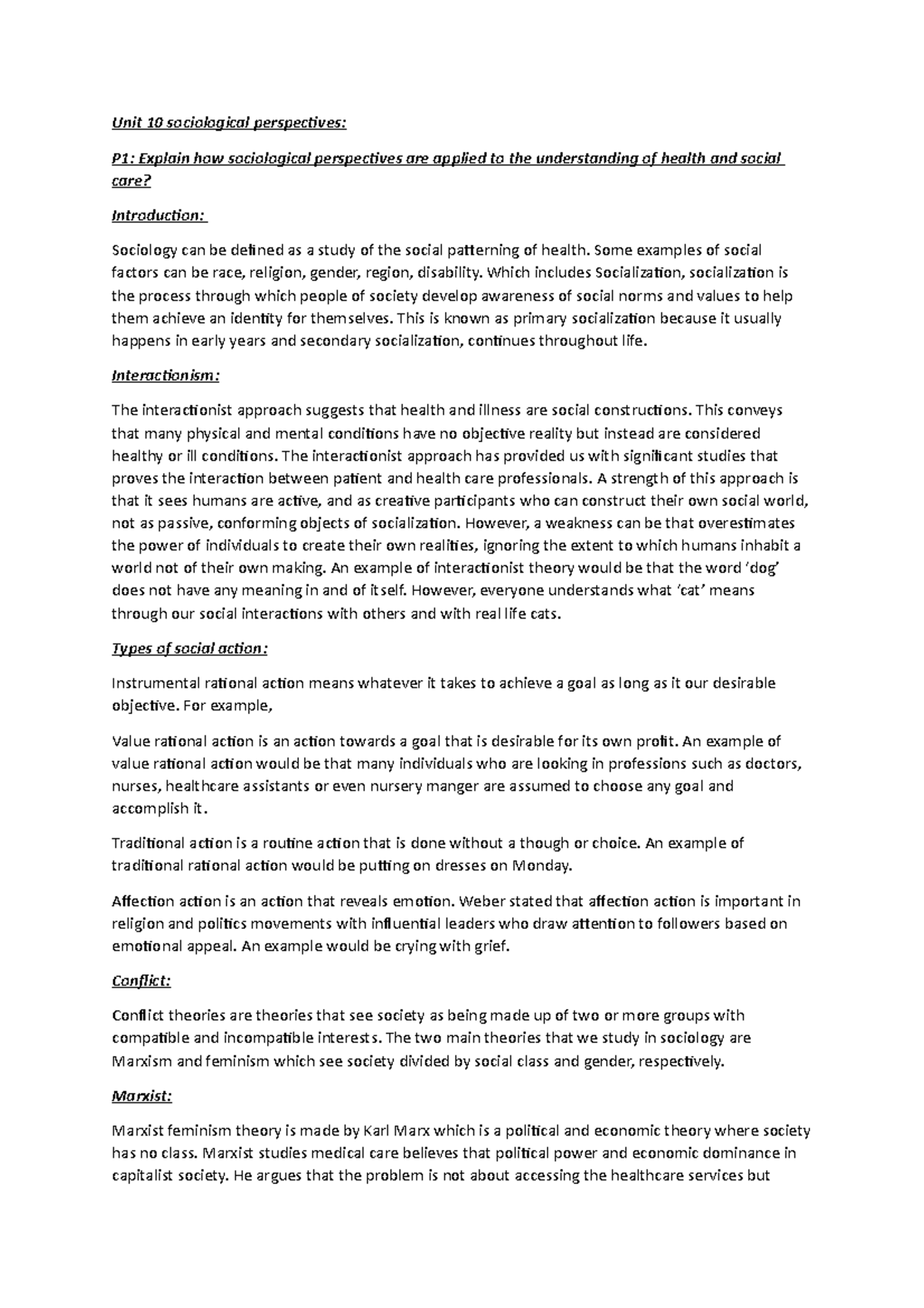 Unit 10 - sociology perspectives - Unit 10 sociological perspectives ...