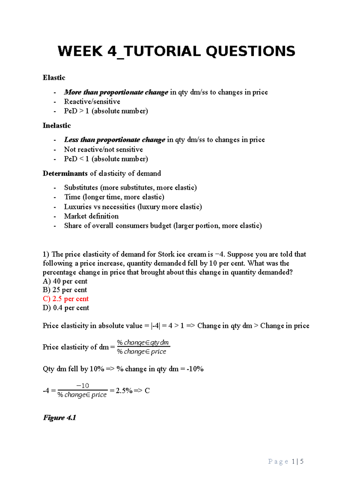 Week 4 Tutorial Questions - WEEK 4_TUTORIAL QUESTIONS Elastic - More ...