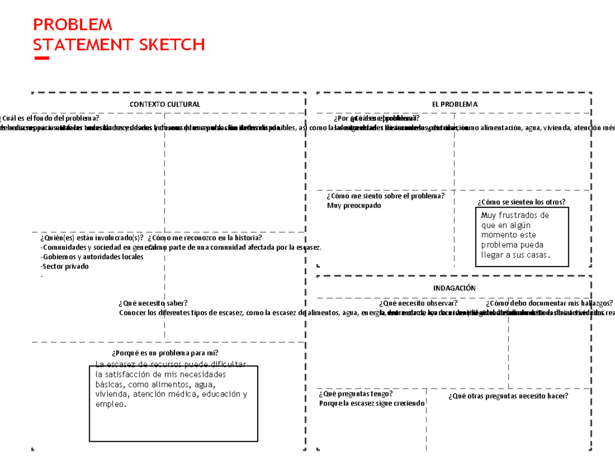 Toolkit Problem Statement Sketch ED - CONTEXTO CULTURAL ¿Porqué es un ...