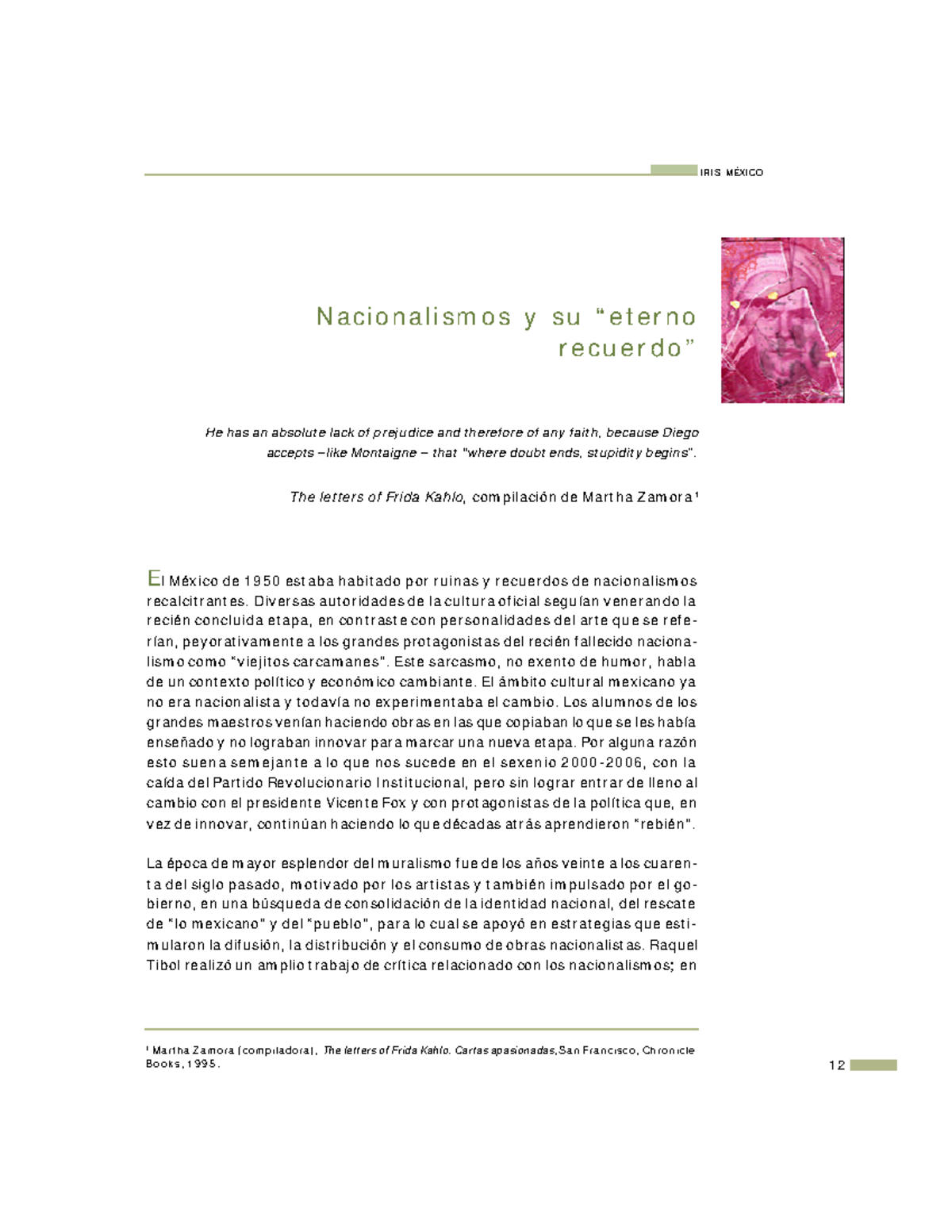 Un tostón de arte mexicano 1950-2000 . Pp. 12-33 - 1 Mar t h a Zam or a ...