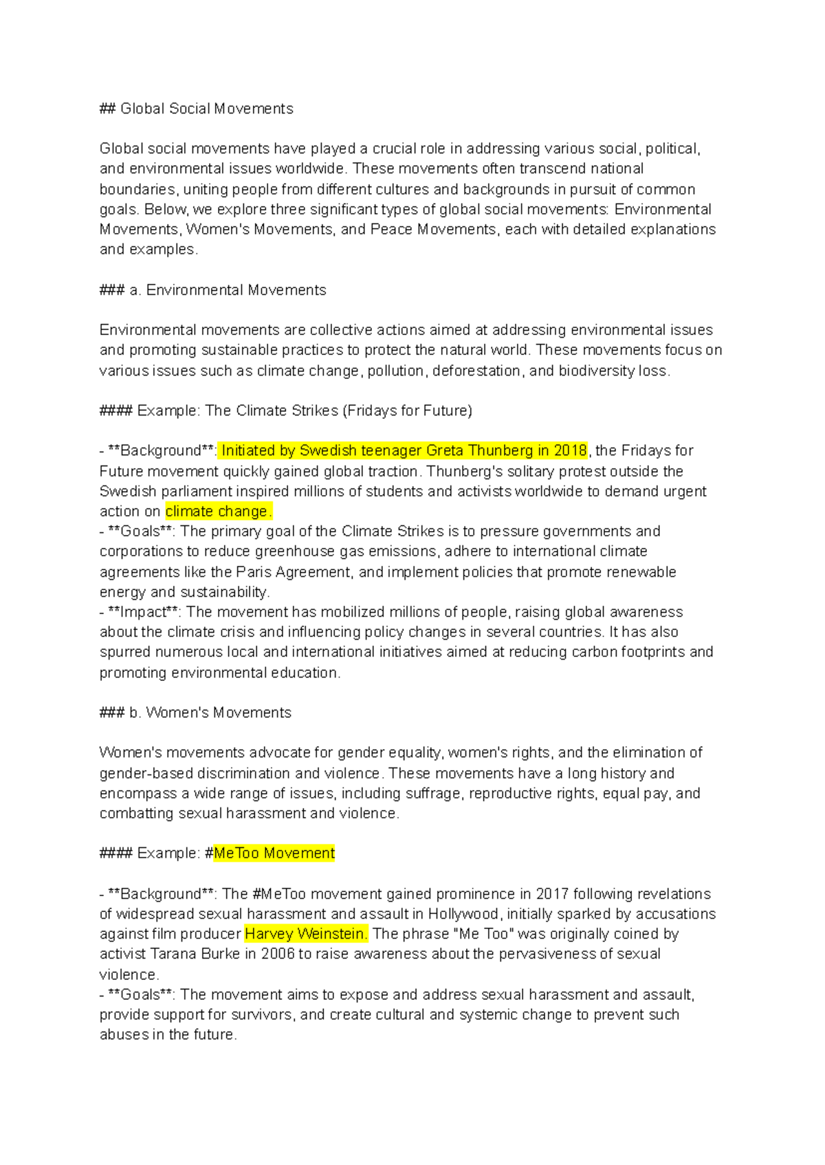 GP DOC - Global Social Movements Global social movements have played a ...