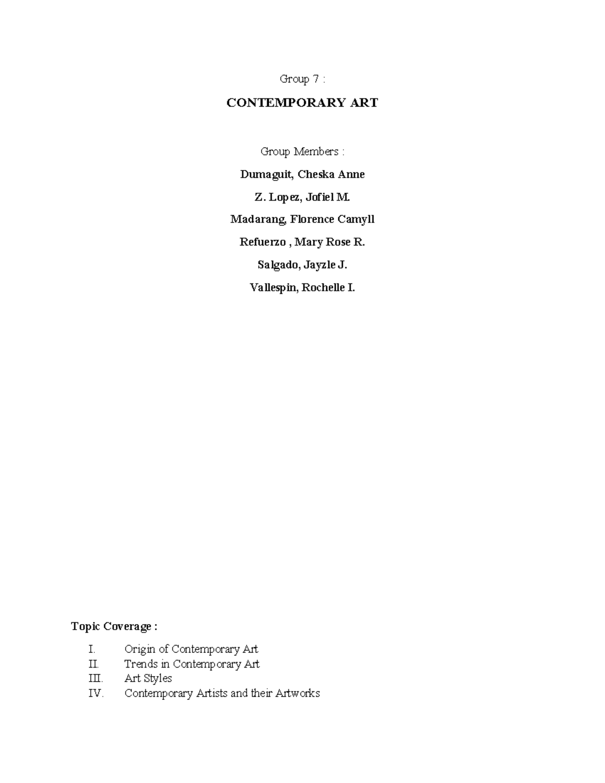 Group-7-Contemporary-Art inedit nimary - Group 7 : CONTEMPORARY ART ...