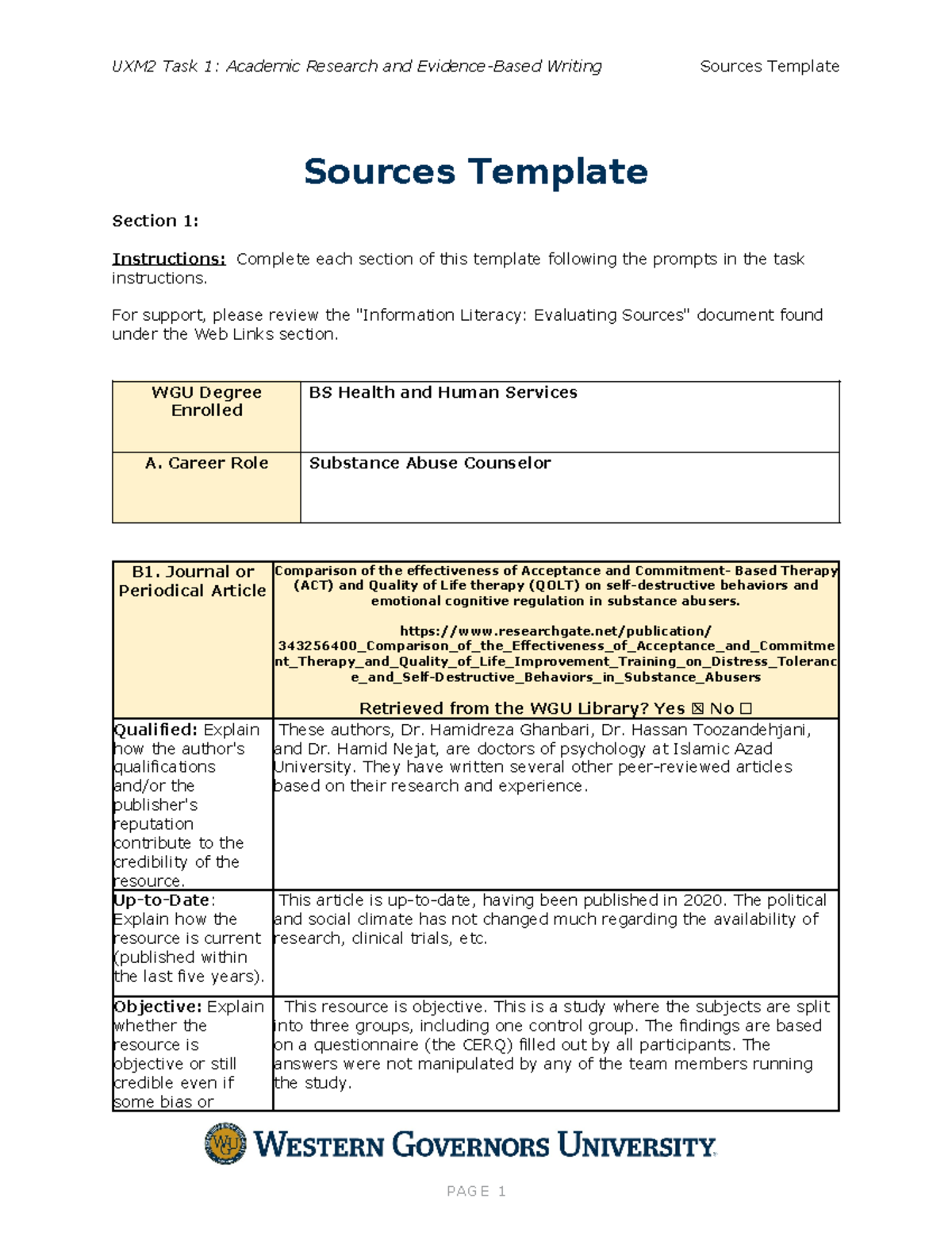 Task1Revised - Sources Template Section 1: Instructions: Complete each ...