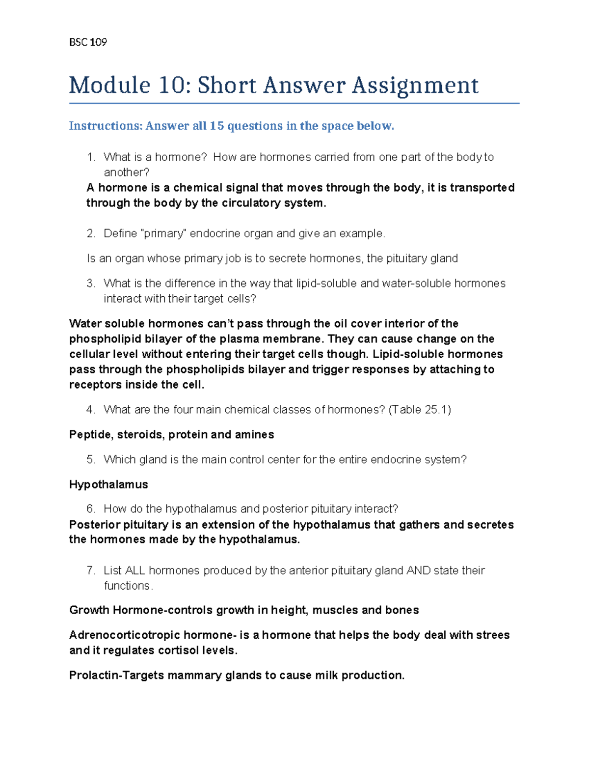 Curtis Nicholas mod10Assign - BSC 109 Module 10: Short Answer ...