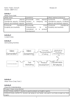 BAM 199 Module 24 - Lecture notes 3 Banking - 1 Name: Padel, Gloria R ...