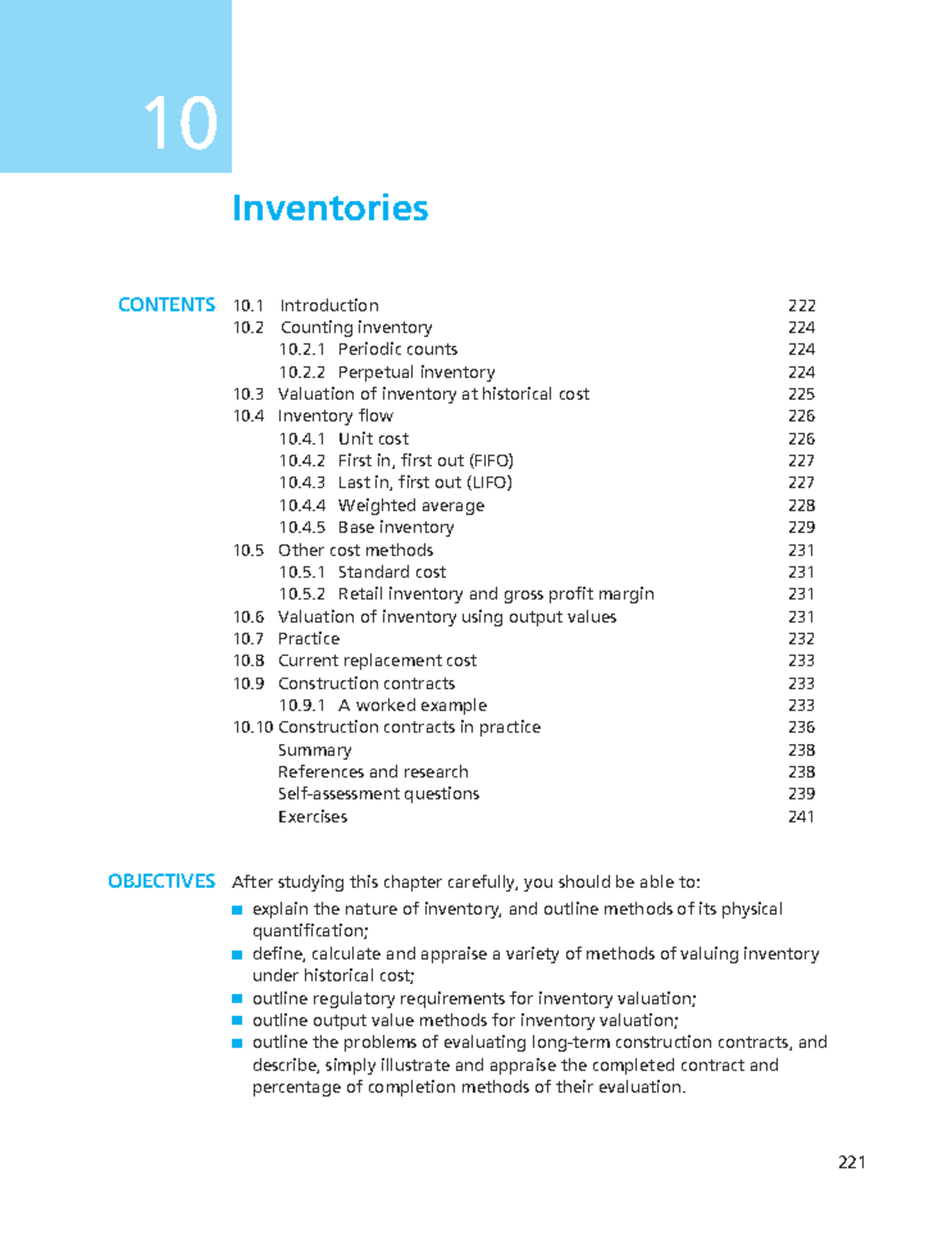 Accountant Inventory - Inventories CONTENTS 10 Introduction 222 10 ...