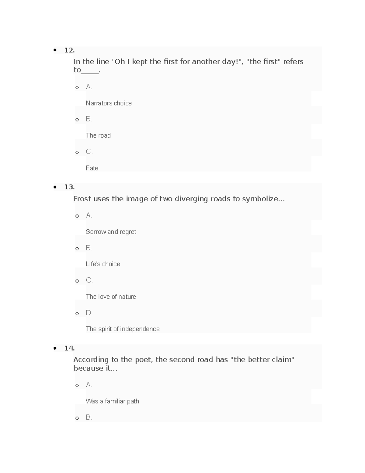 Questions And Answers 10 12 In The Line Oh I Kept The First For