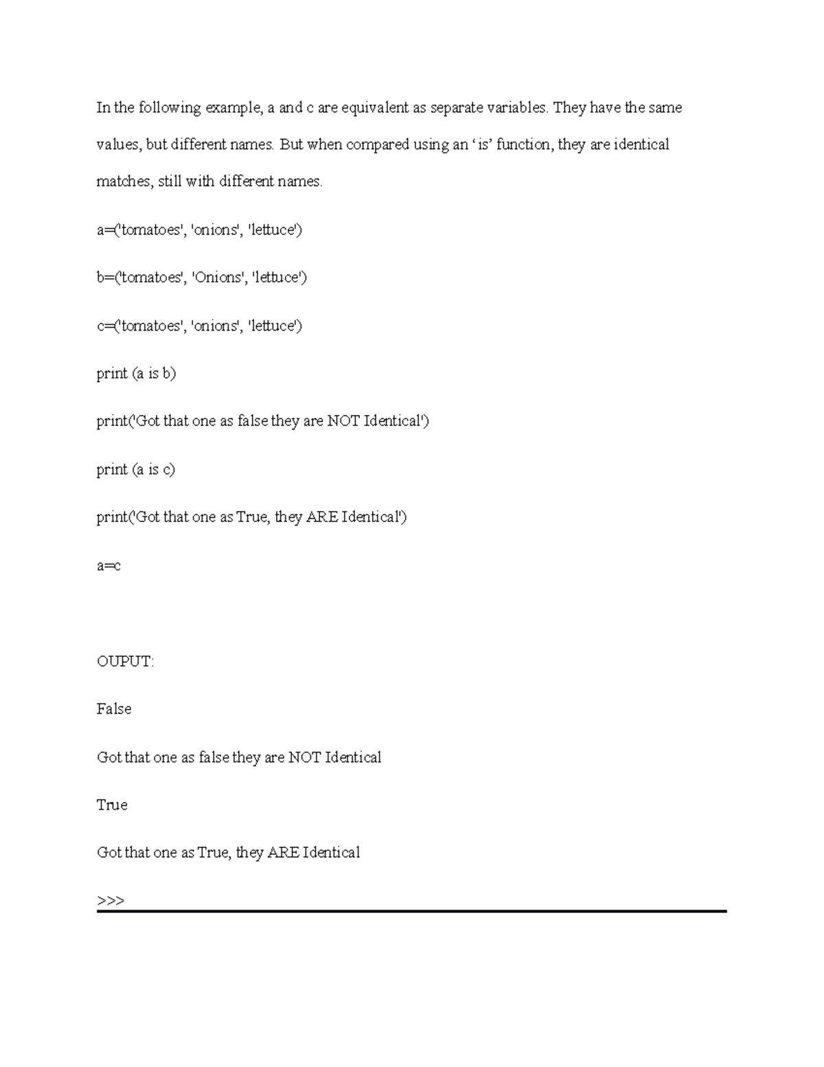 Unit 6 Discussion Assignment In The Following Example A And C Are Equivalent As Separate