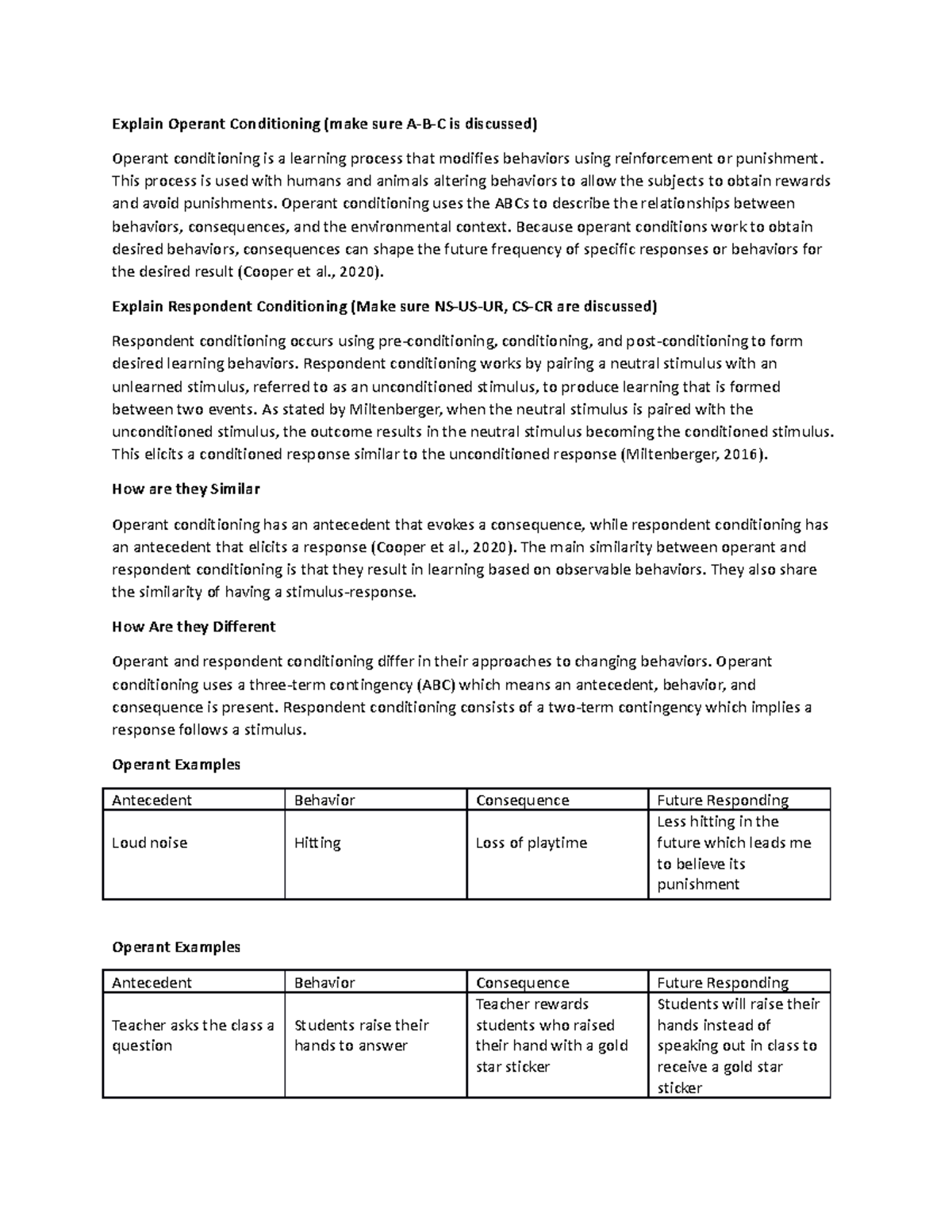 Psy7708 Unit 3 Assignment - Explain Operant Conditioning (make sure A-B ...