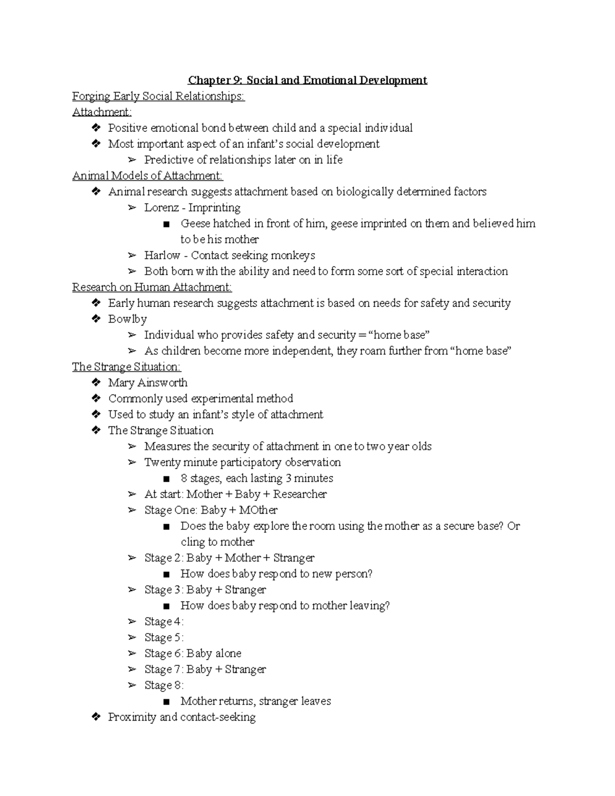 Chapter 9 Social and Emotional Development - Chapter 9: Social and ...