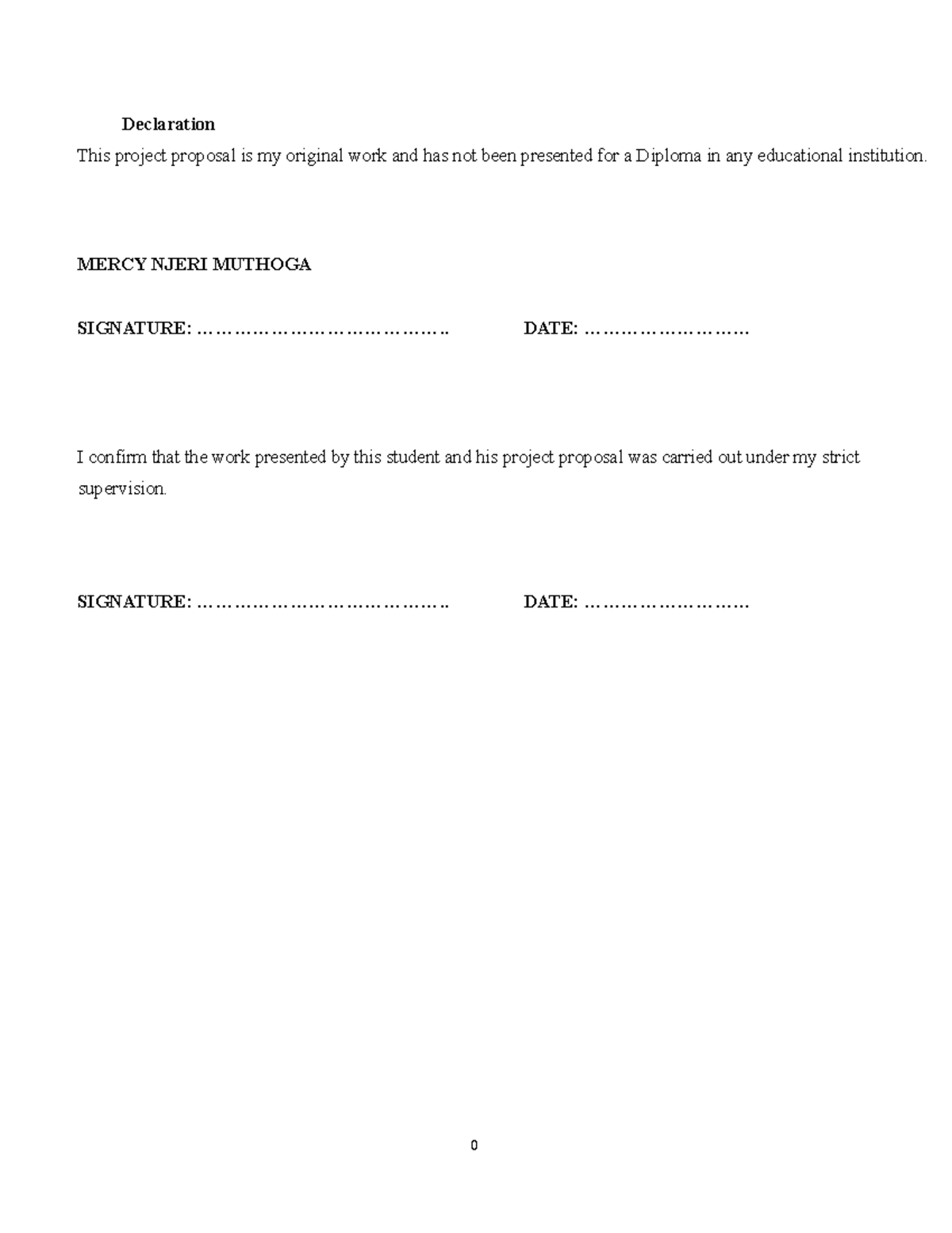 The green building option - Declaration This project proposal is my ...