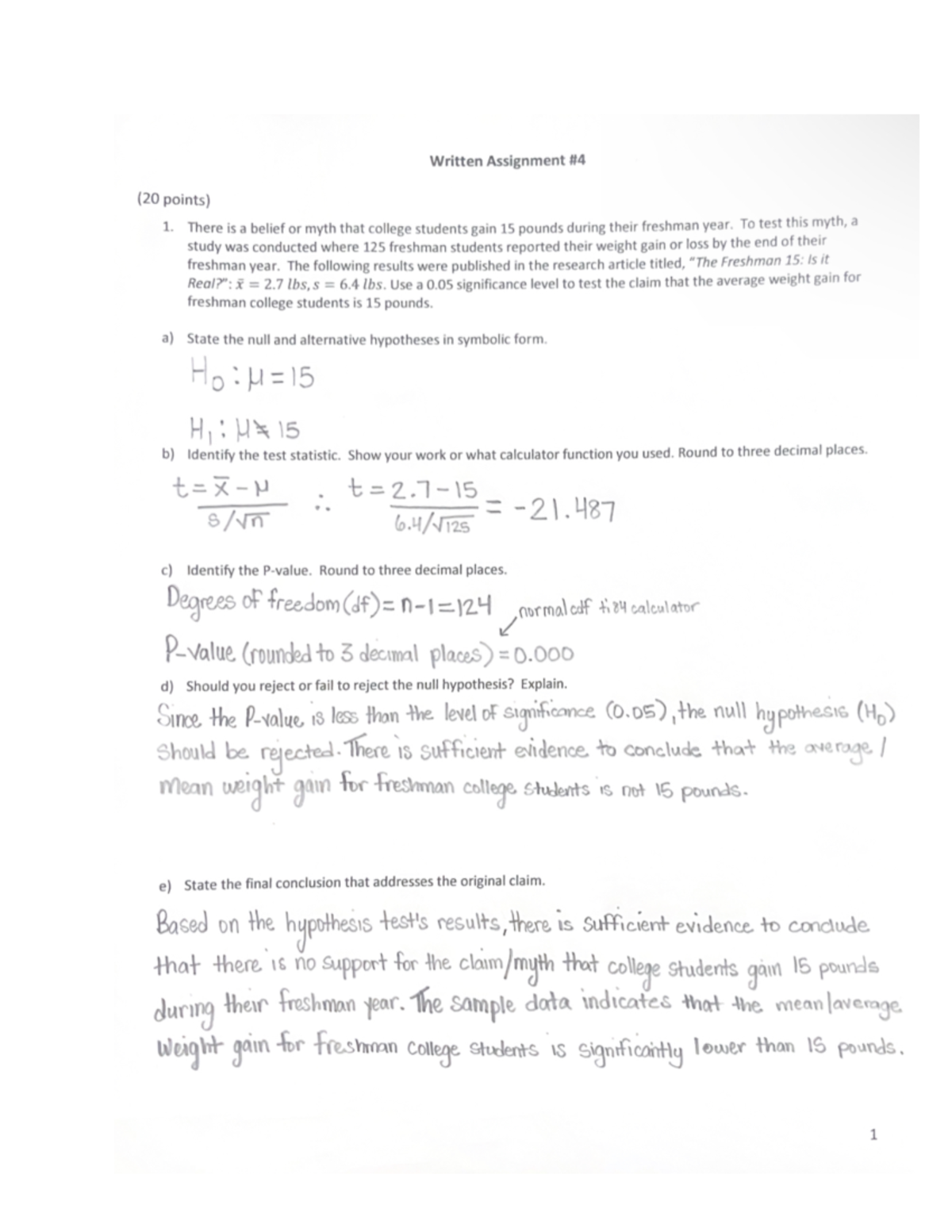 Written Assignment 4 - Statistics - MAP 6111 - Studocu