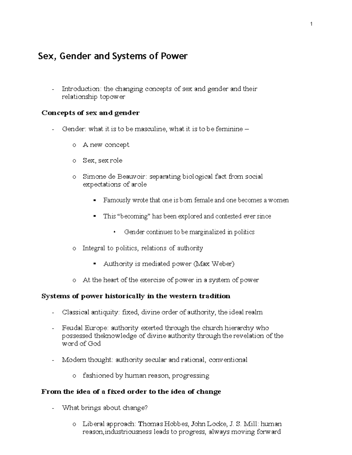 Sex Gender And Systems Of Power Sex Gender And Systems Of Power