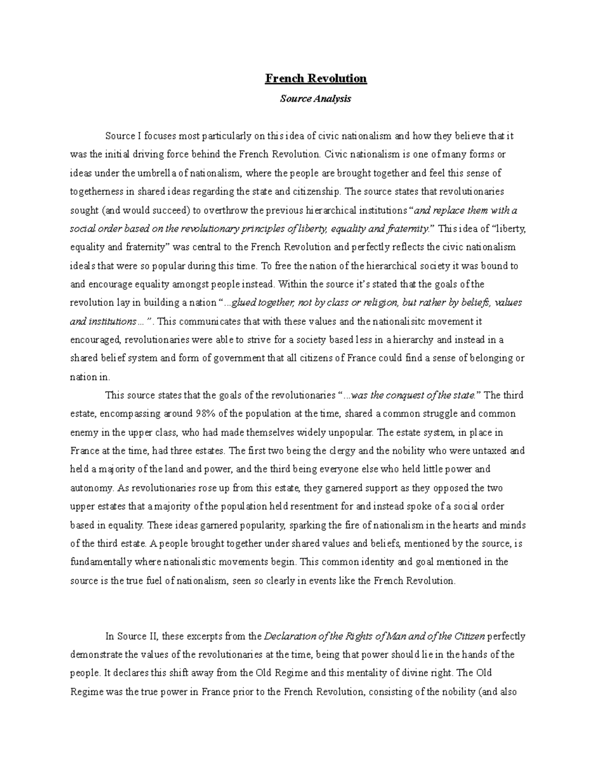 2Source Analysis - French Revolution - French Revolution Source ...