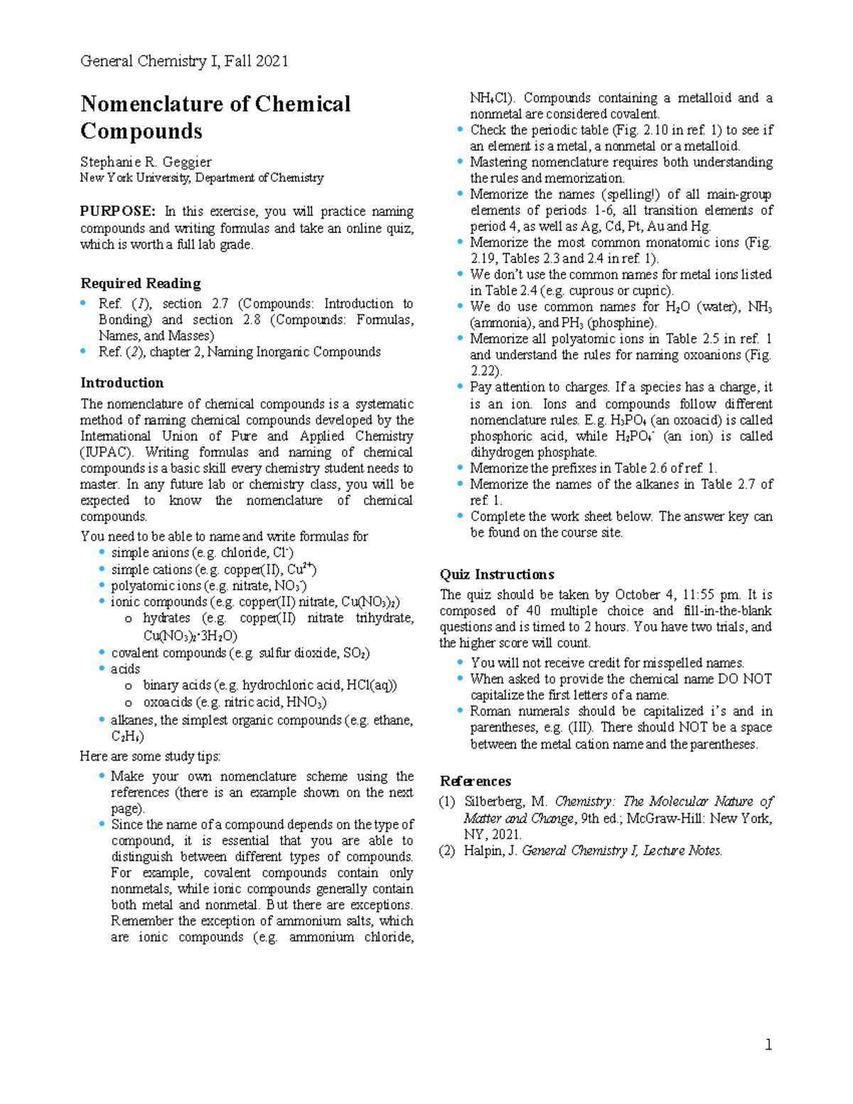1b89ed549131460 af9acb2b0660deade (1) - General Chemistry I, Fall 2021 ...