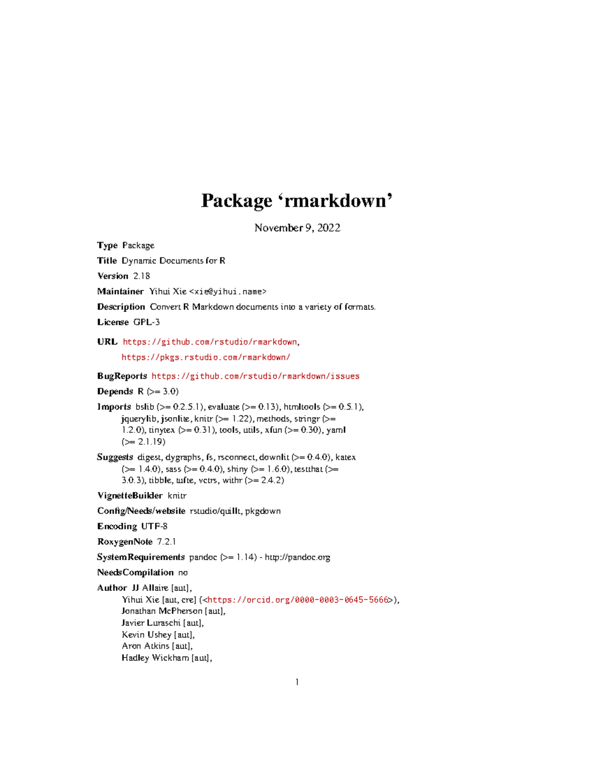 Rmarkdown - R markdown - Package ‘rmarkdown’ November 9, 2022 Type Package Title Dynamic ...