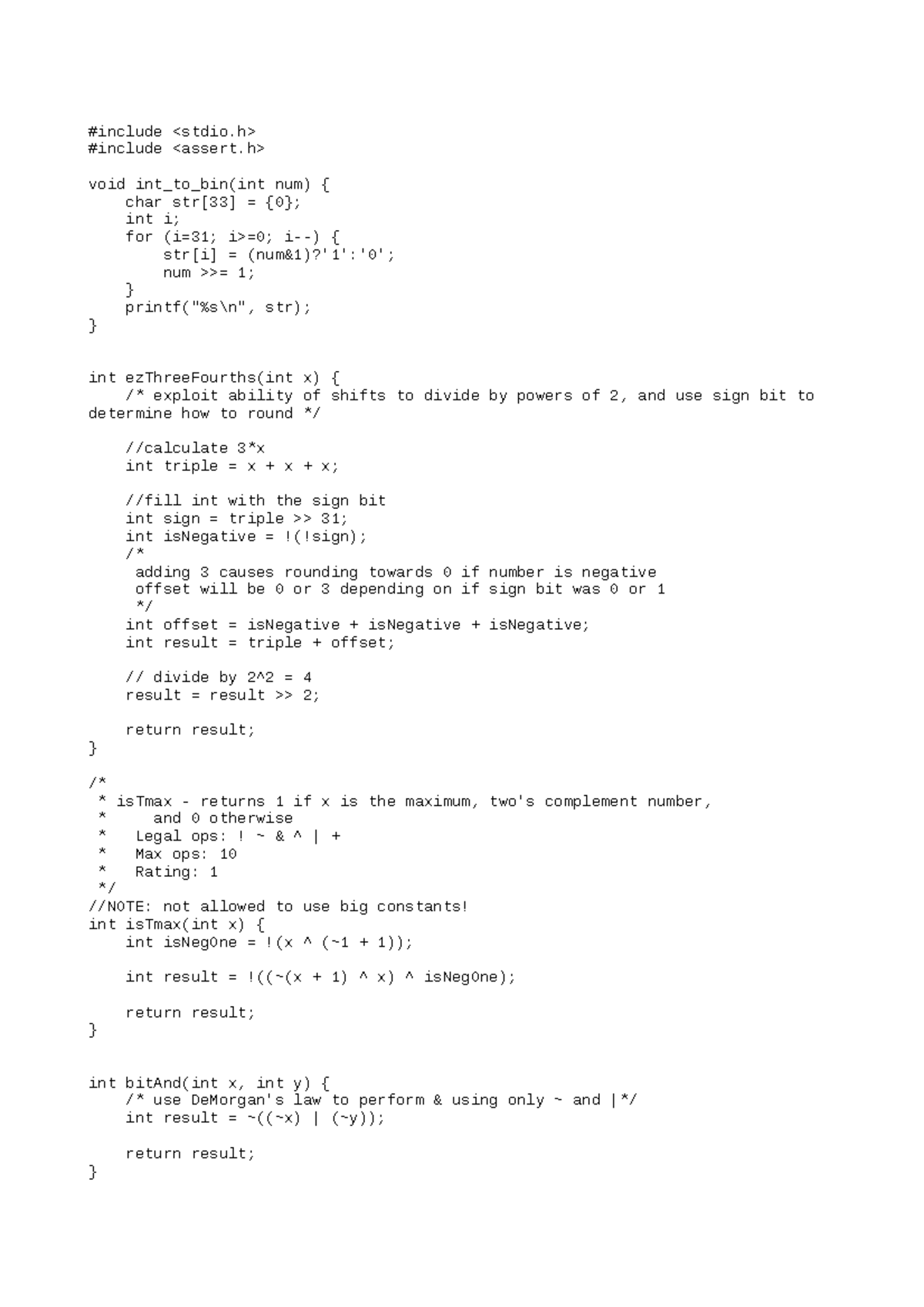 C - ybshef iubfi uf ebjhaf eb - #include #include void int_to_bin(int num) { char str[33] = {0 ...