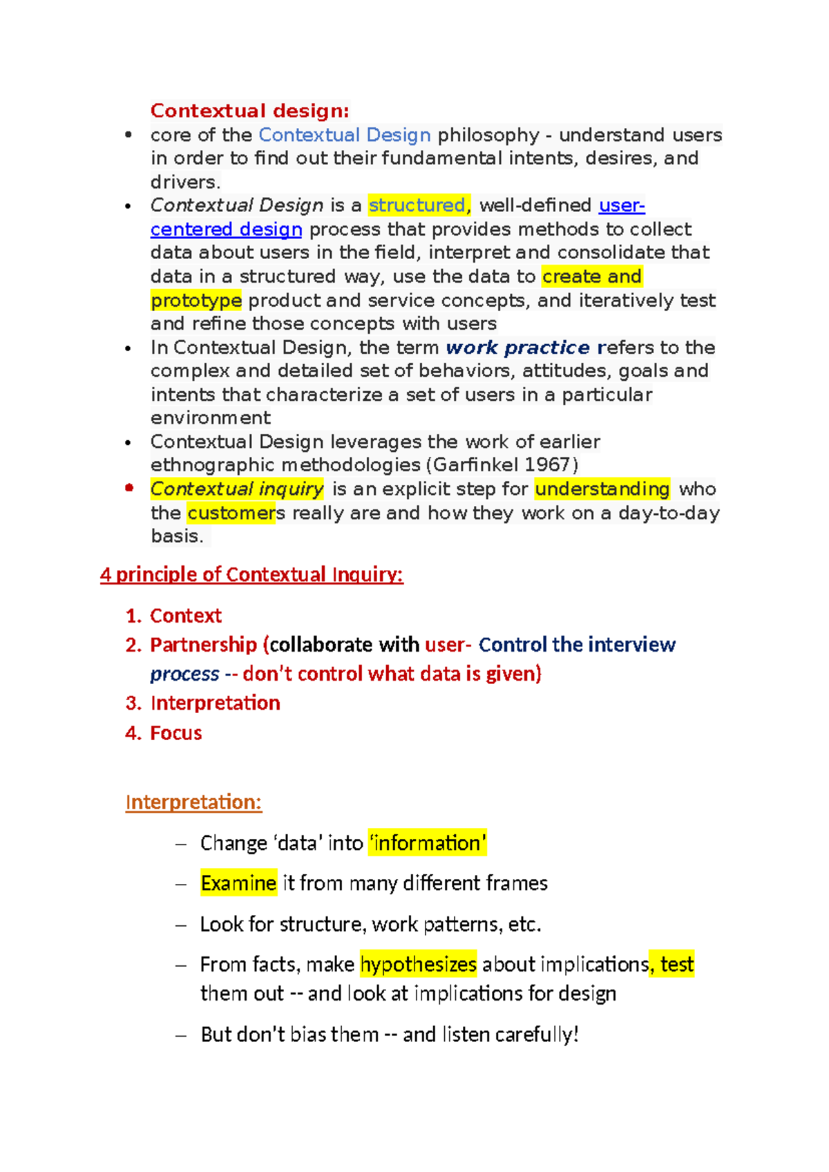 Viva prep - preparation for viva - Contextual design: core of the ...