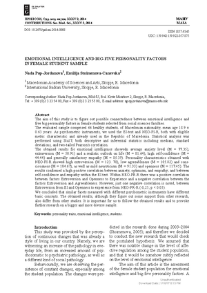 NEO PI-3 Interp Rpt Sample Report - NEO ™ Personality Inventory ...