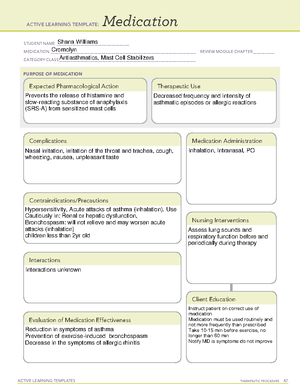 Cyclobenzaprine drug template - ACTIVE LEARNING TEMPLATES THERAPEUTIC ...