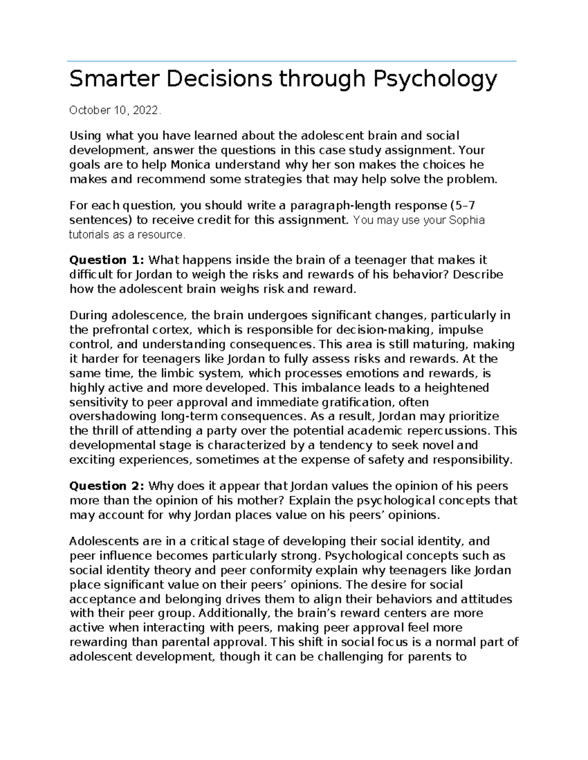 Smarter Decisions through Psychology - Smarter Decisions through ...