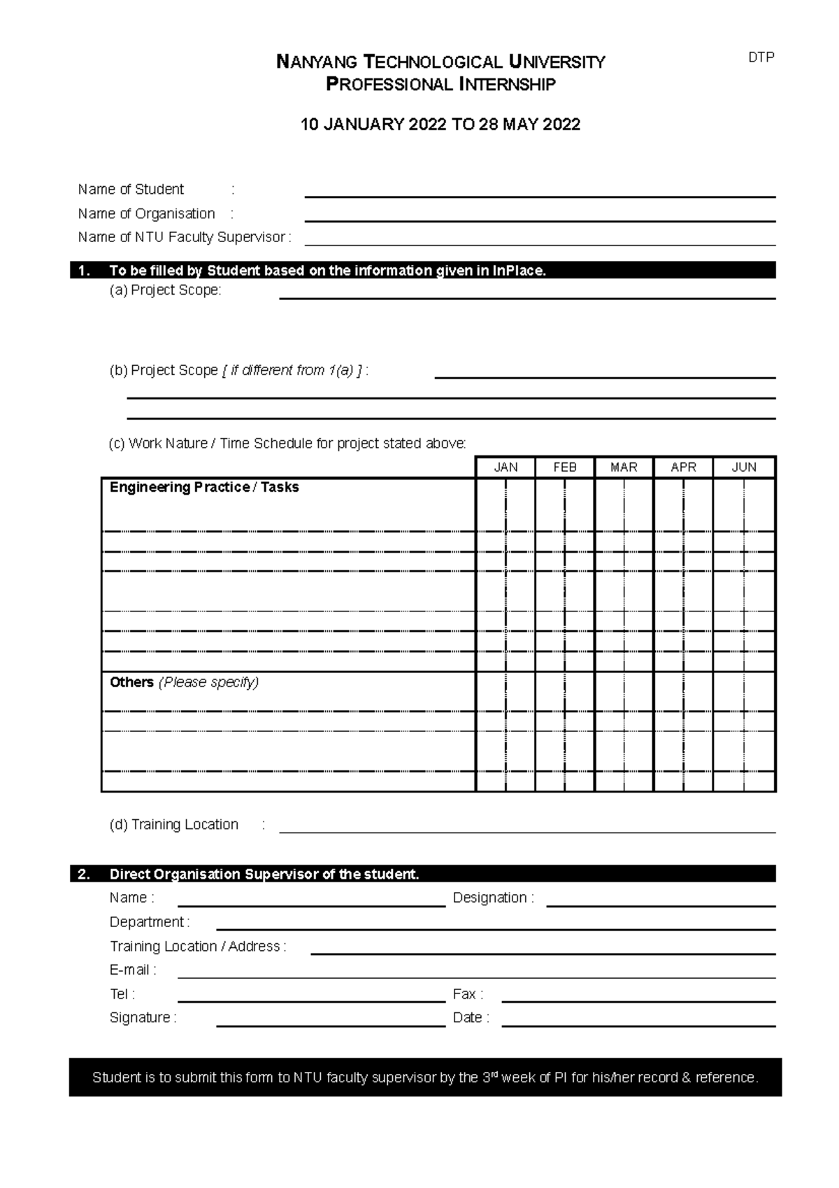 DTP-PI form - DTP-Pi form unfilled template. DTP-Pi form unfilled ...