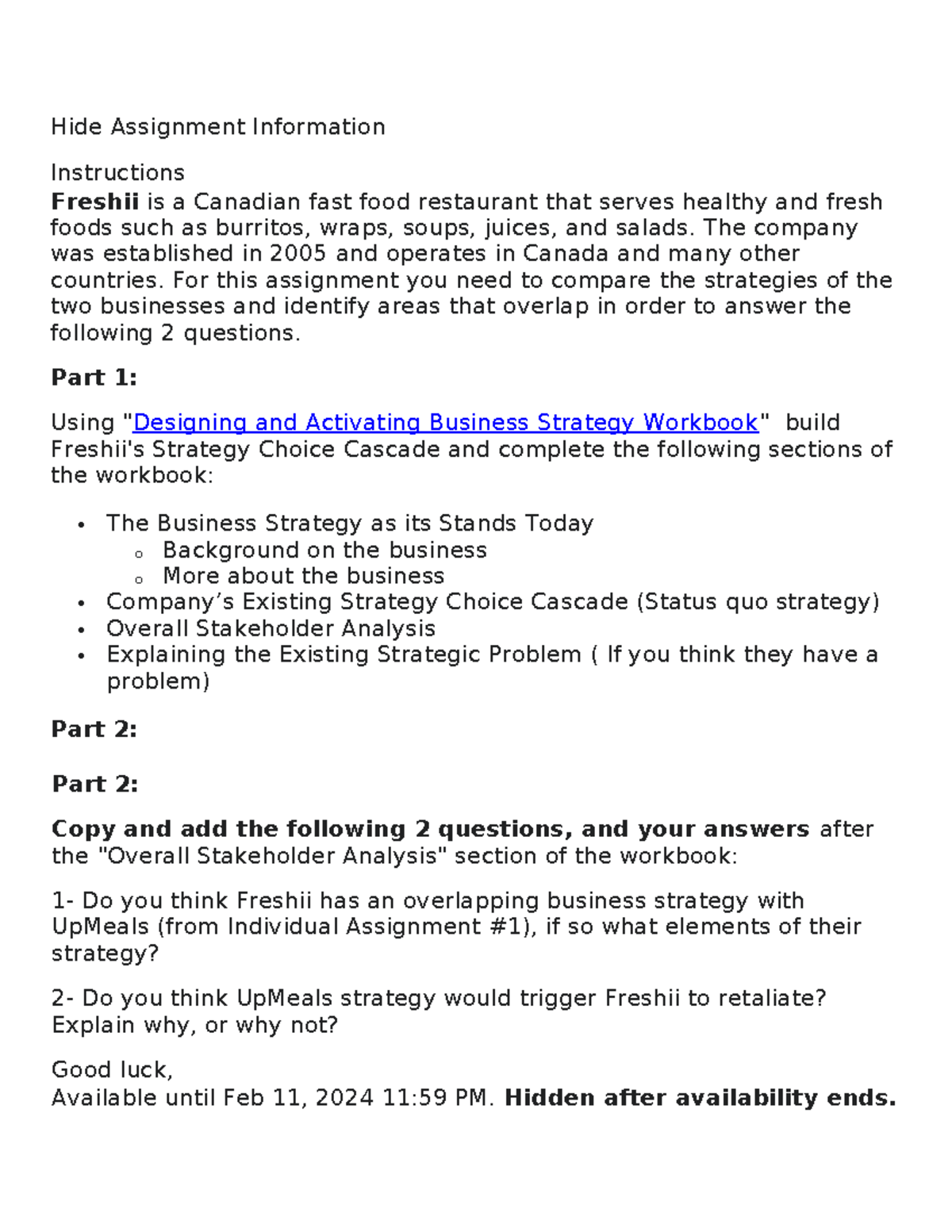 Individuale assignment 2 - Hide Assignment Information Instructions ...